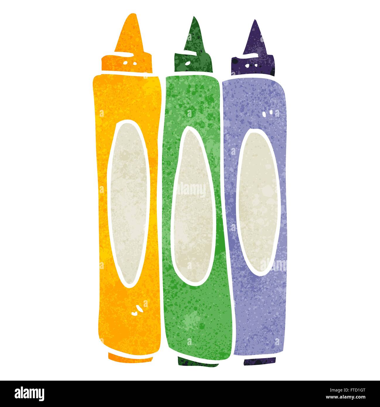 Funny crayons cartoon illustration Cut Out Stock Images & Pictures - Alamy