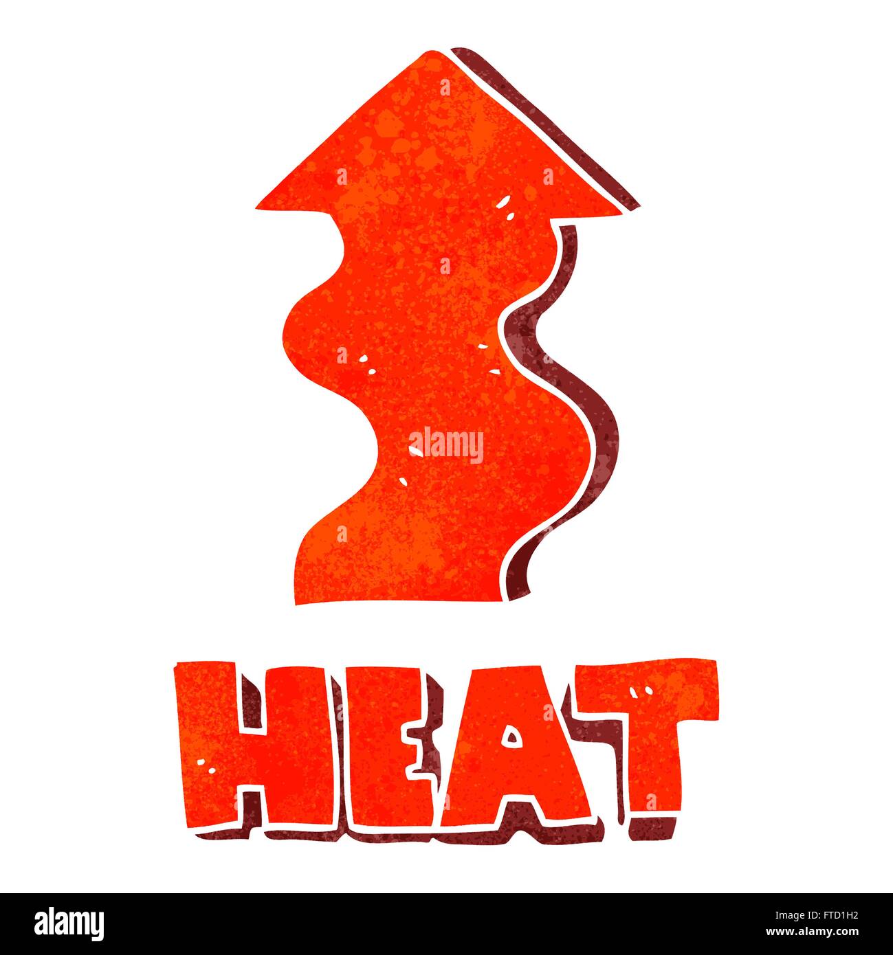freehand retro cartoon heat rising Stock Vector Image & Art - Alamy