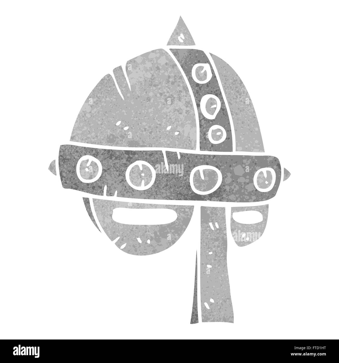 freehand retro cartoon medieval helmet Stock Vector Image & Art - Alamy