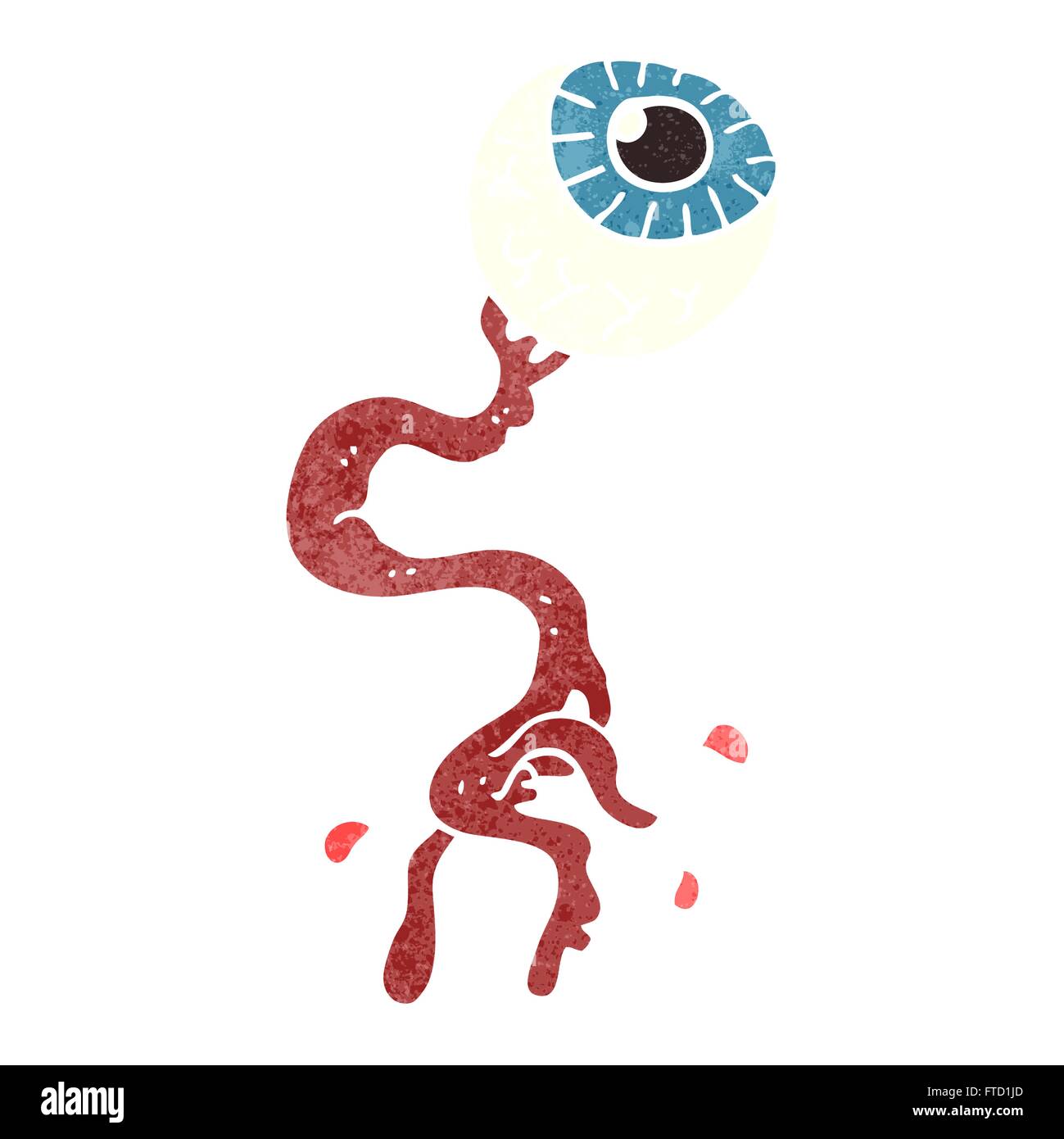 freehand retro cartoon gross eyeball Stock Vector Image & Art - Alamy