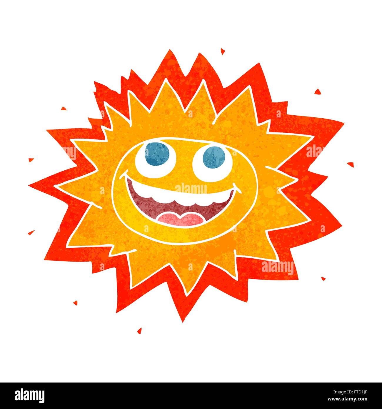 happy freehand retro cartoon sun Stock Vector Image & Art - Alamy