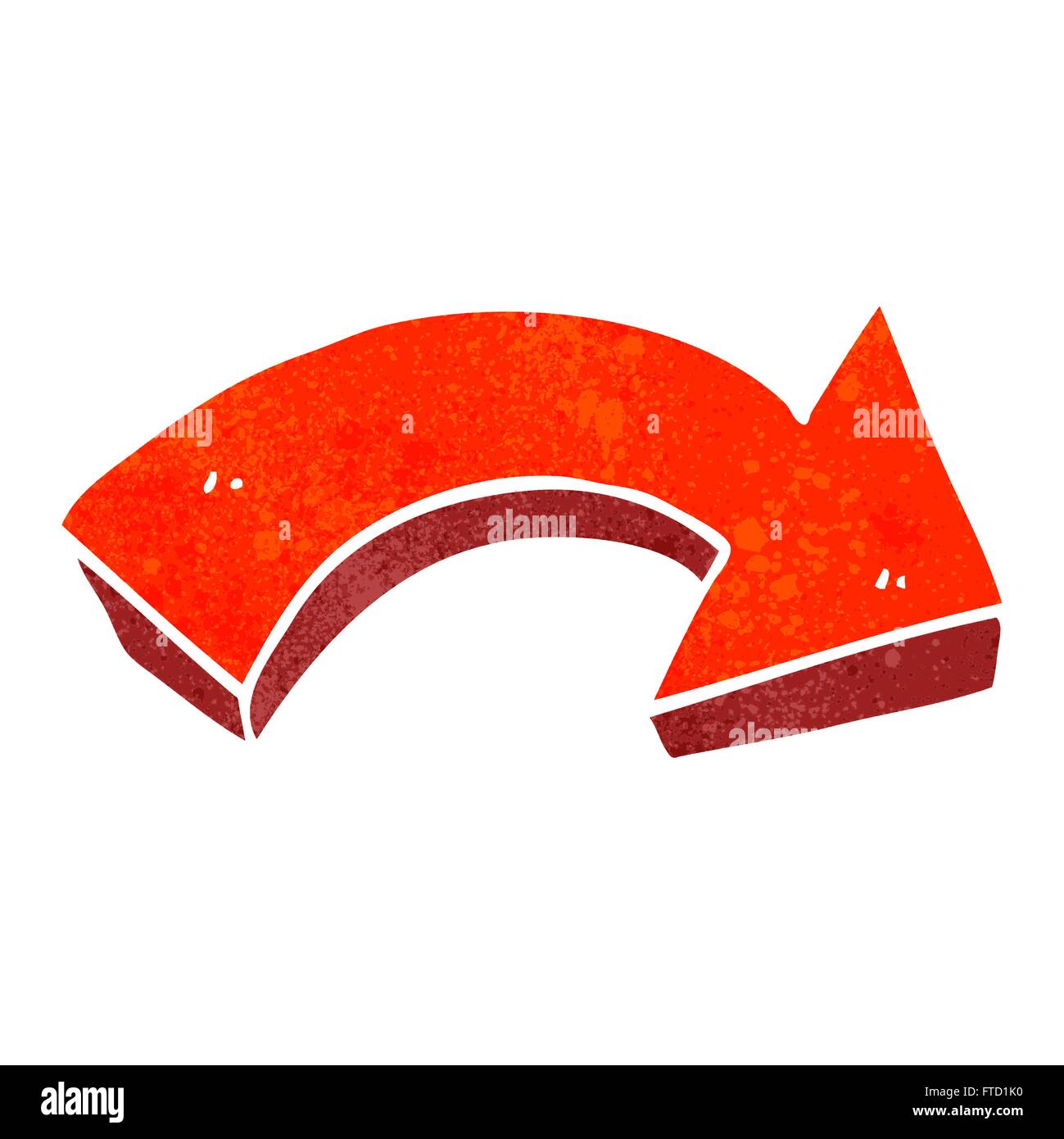 freehand retro cartoon pointing arrow Stock Vector Image & Art - Alamy