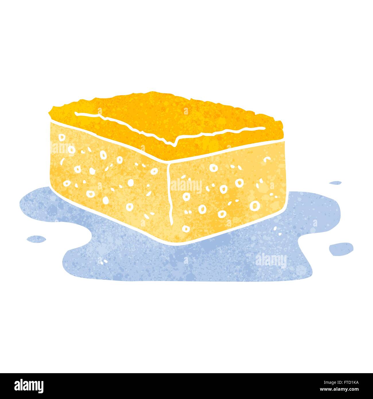 freehand retro cartoon sponge Stock Vector Image & Art - Alamy