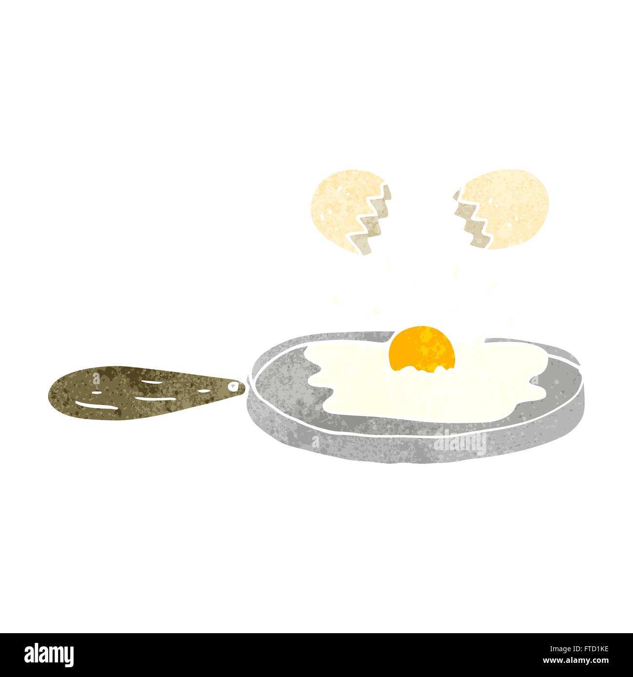 frying freehand retro cartoon egg Stock Vector Image & Art - Alamy