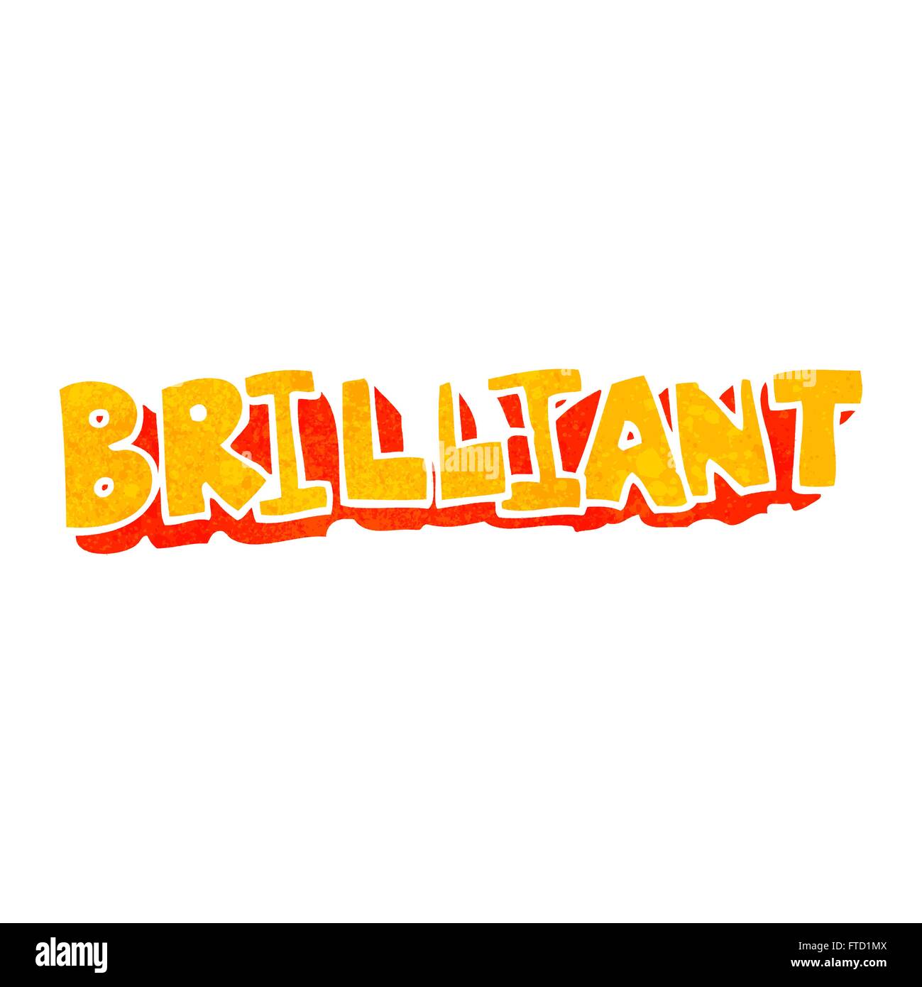 brilliant freehand retro cartoon word Stock Vector Image & Art - Alamy