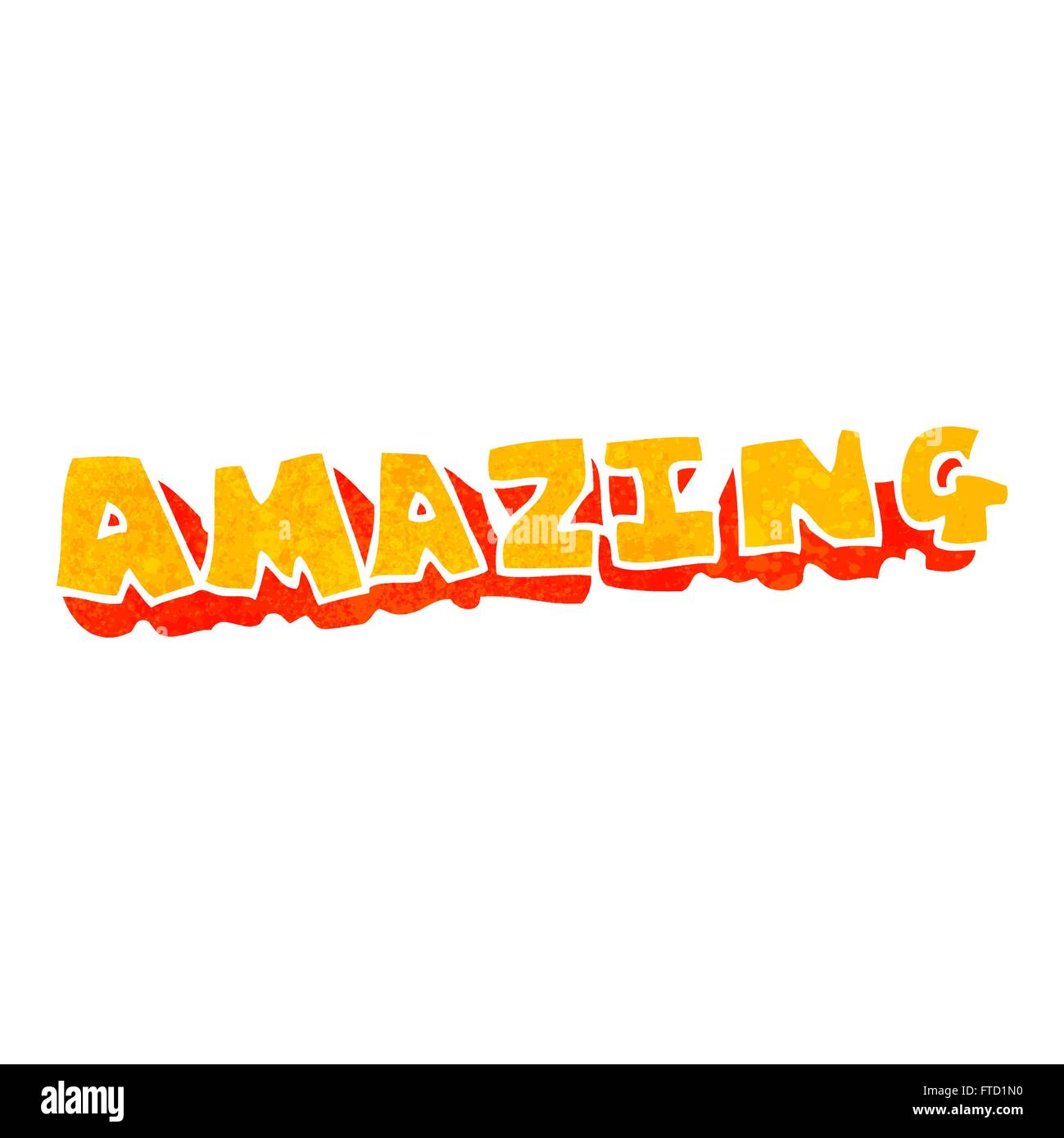freehand retro cartoon amazing word Stock Vector Image & Art - Alamy