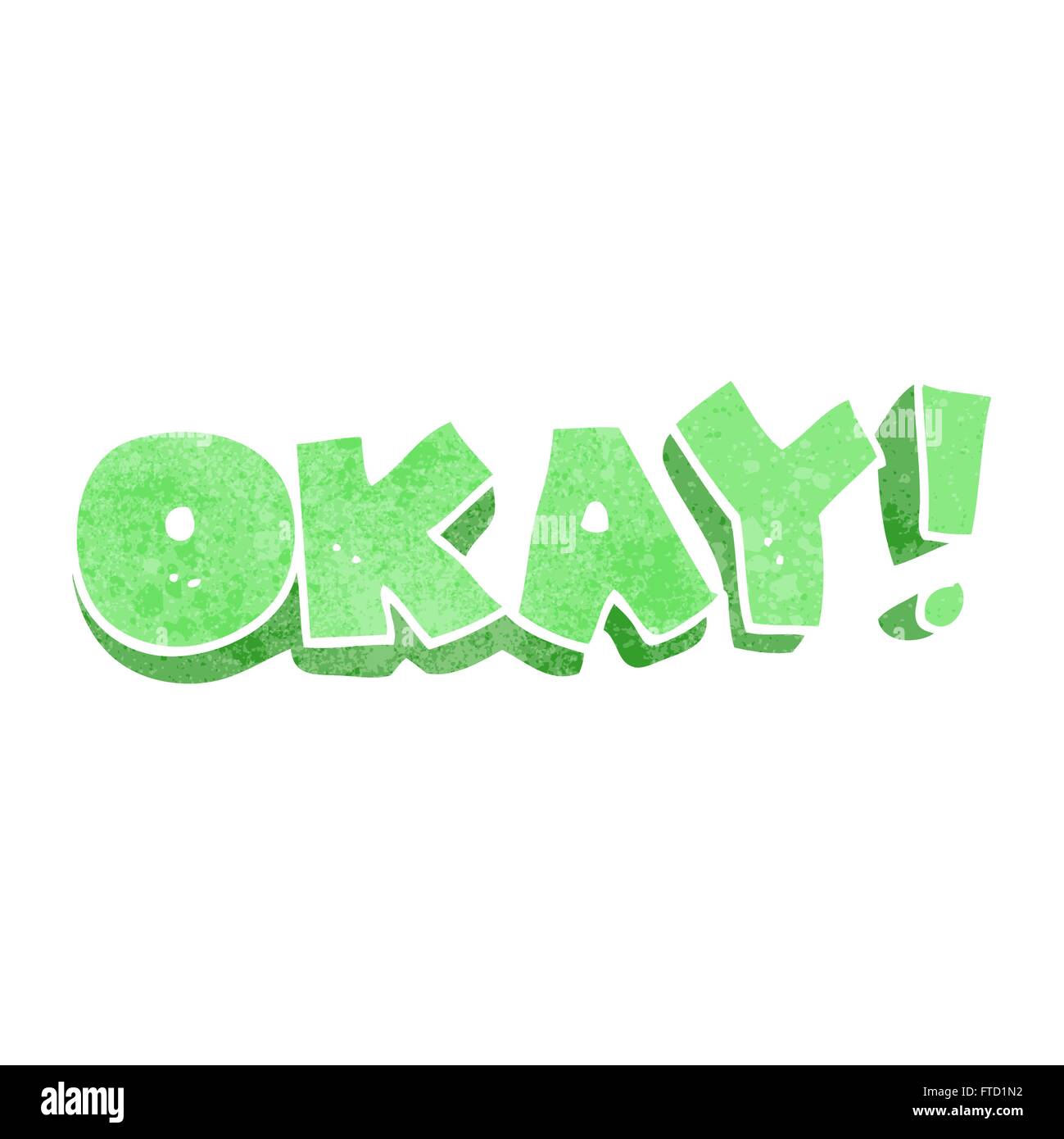 freehand retro cartoon okay symbol Stock Vector Image & Art - Alamy