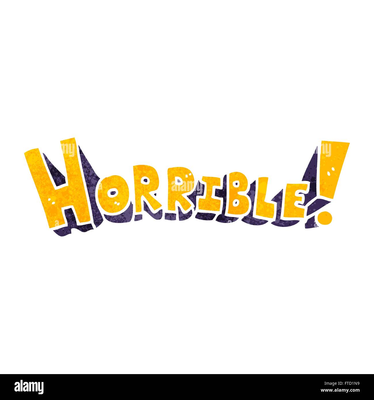 freehand retro cartoon word horrible Stock Vector Image & Art - Alamy