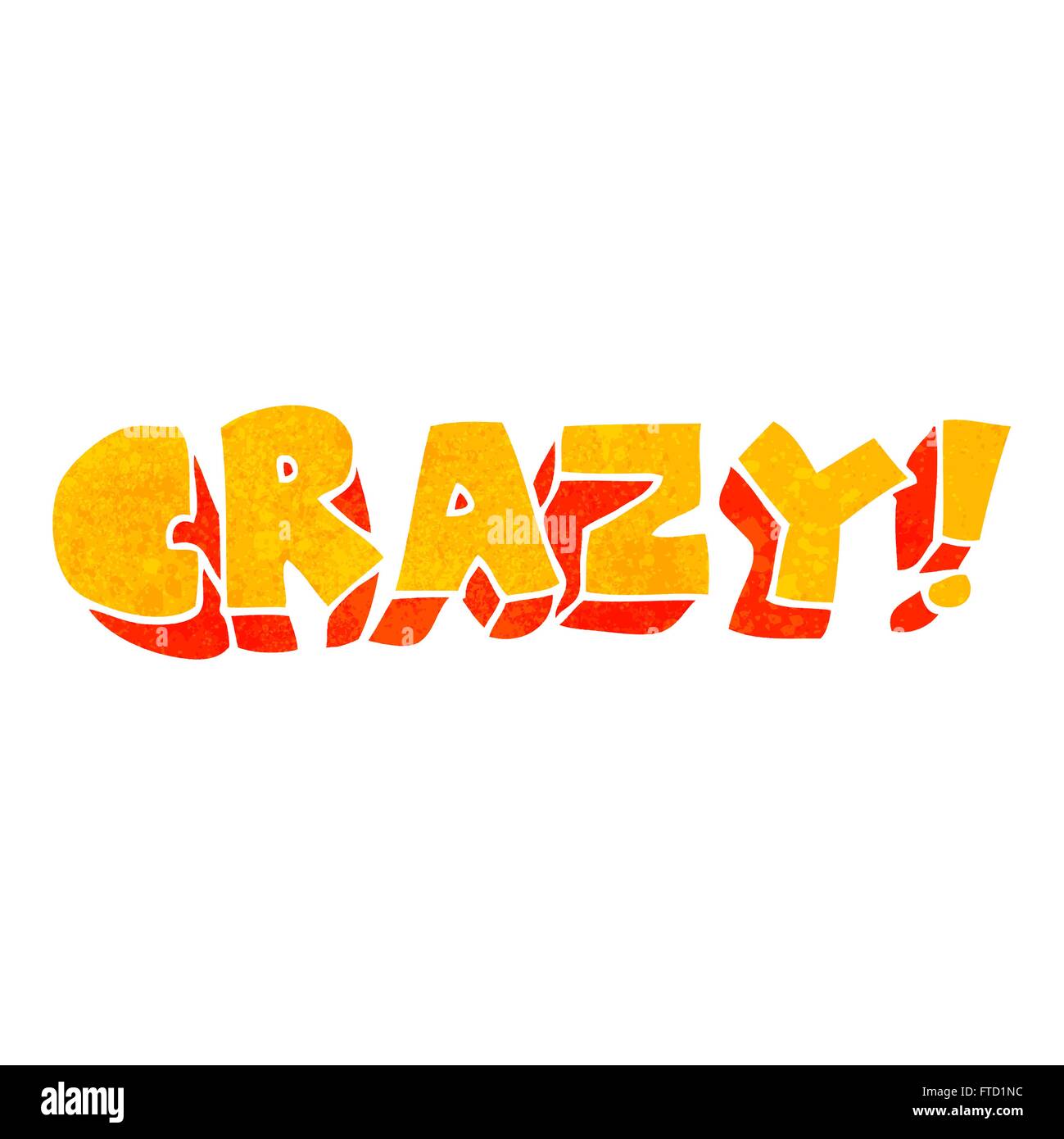 freehand retro cartoon shout crazy Stock Vector Image & Art - Alamy