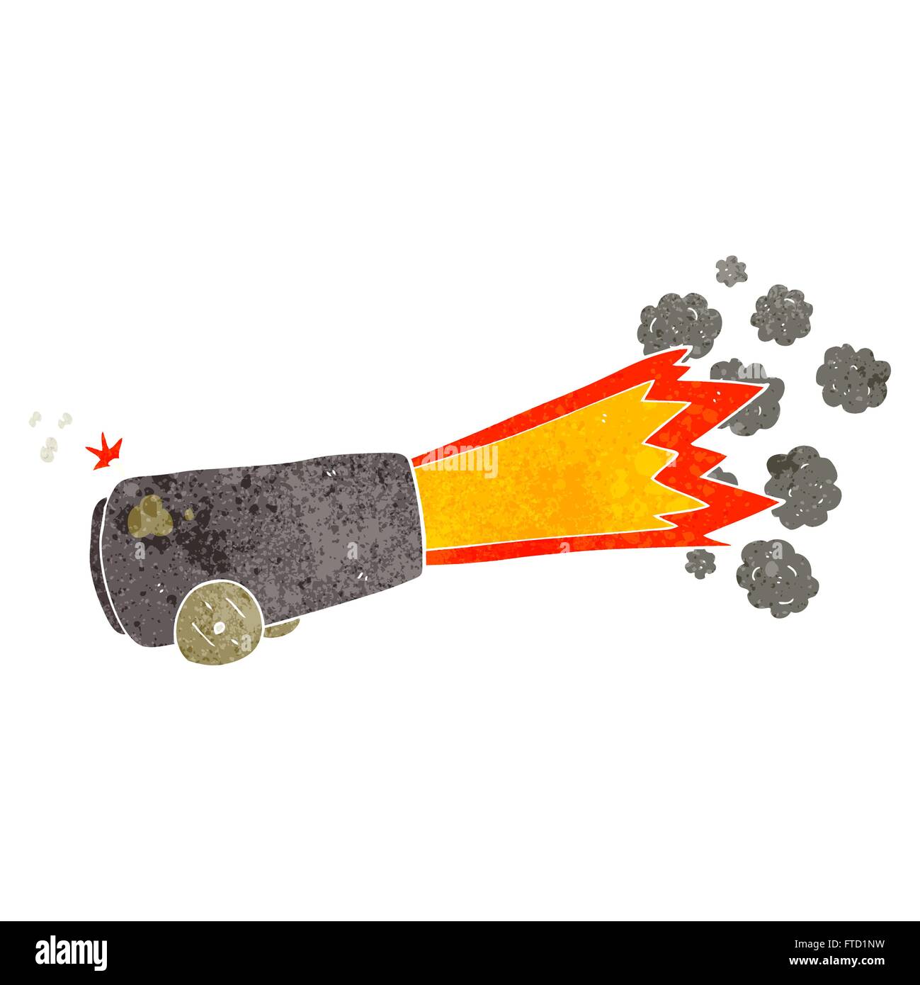 freehand retro cartoon firing cannon Stock Vector Image & Art - Alamy
