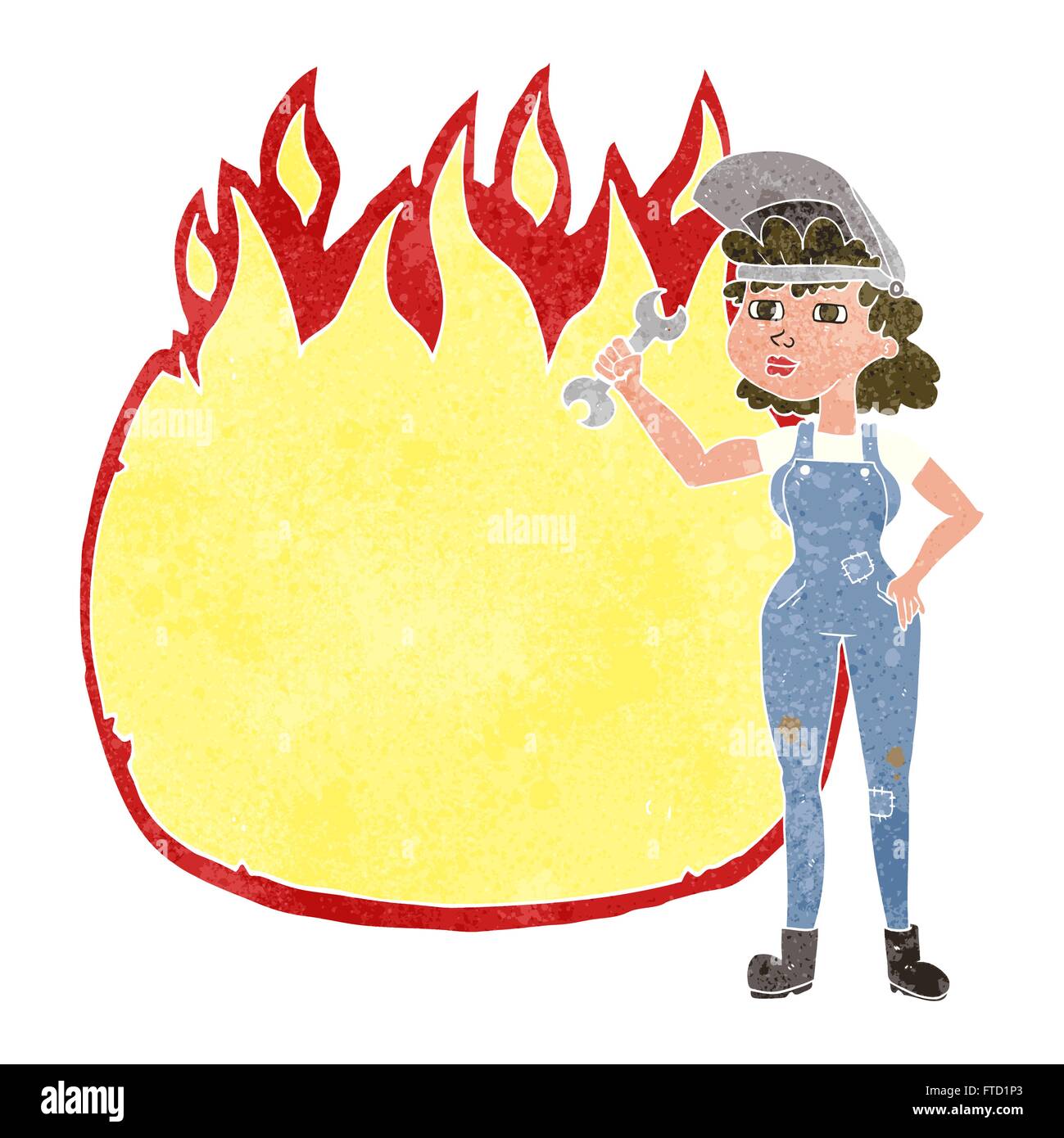 Woman mechanic retro Stock Vector Images - Alamy