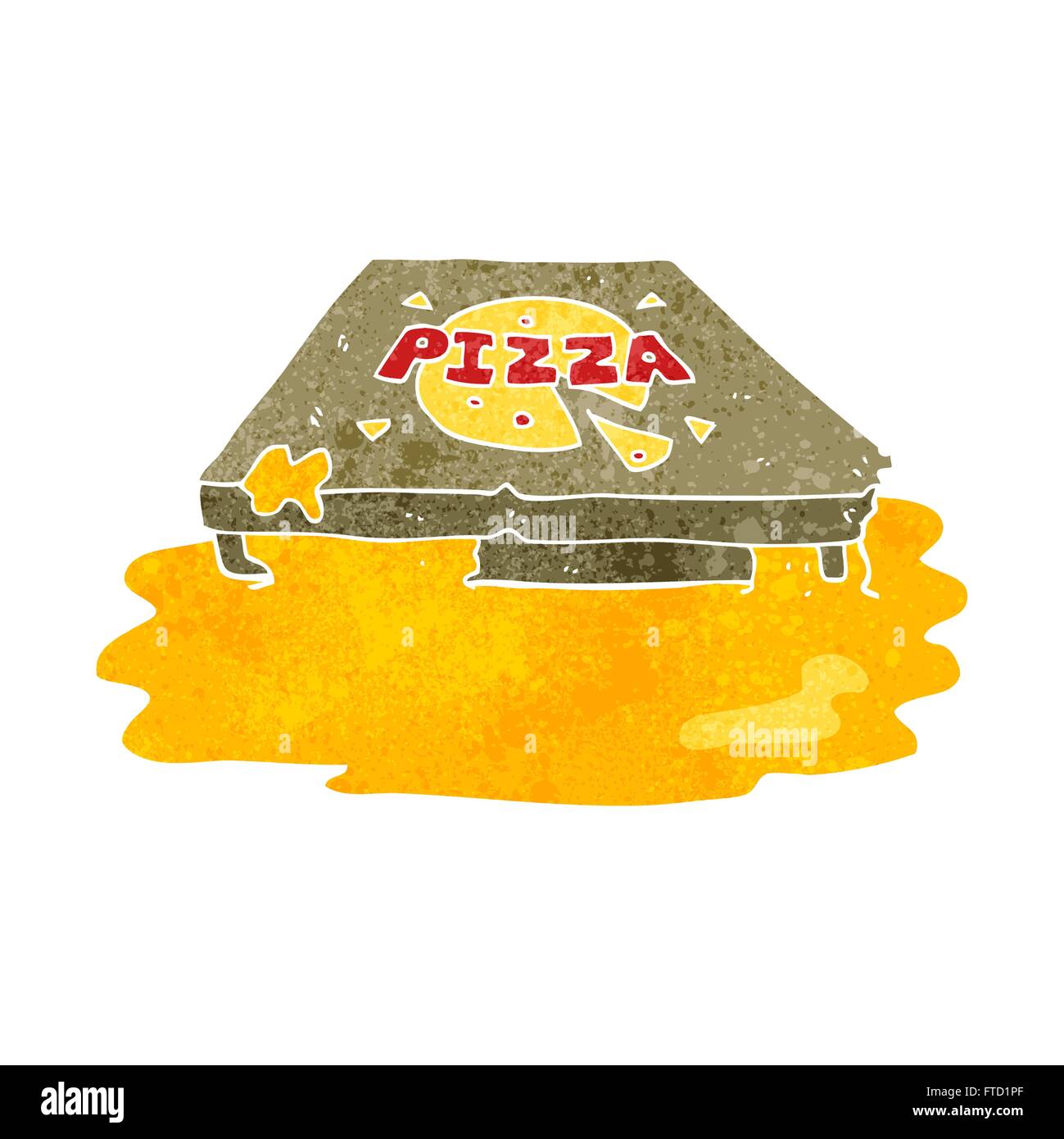 freehand retro cartoon pizza Stock Vector Image & Art - Alamy