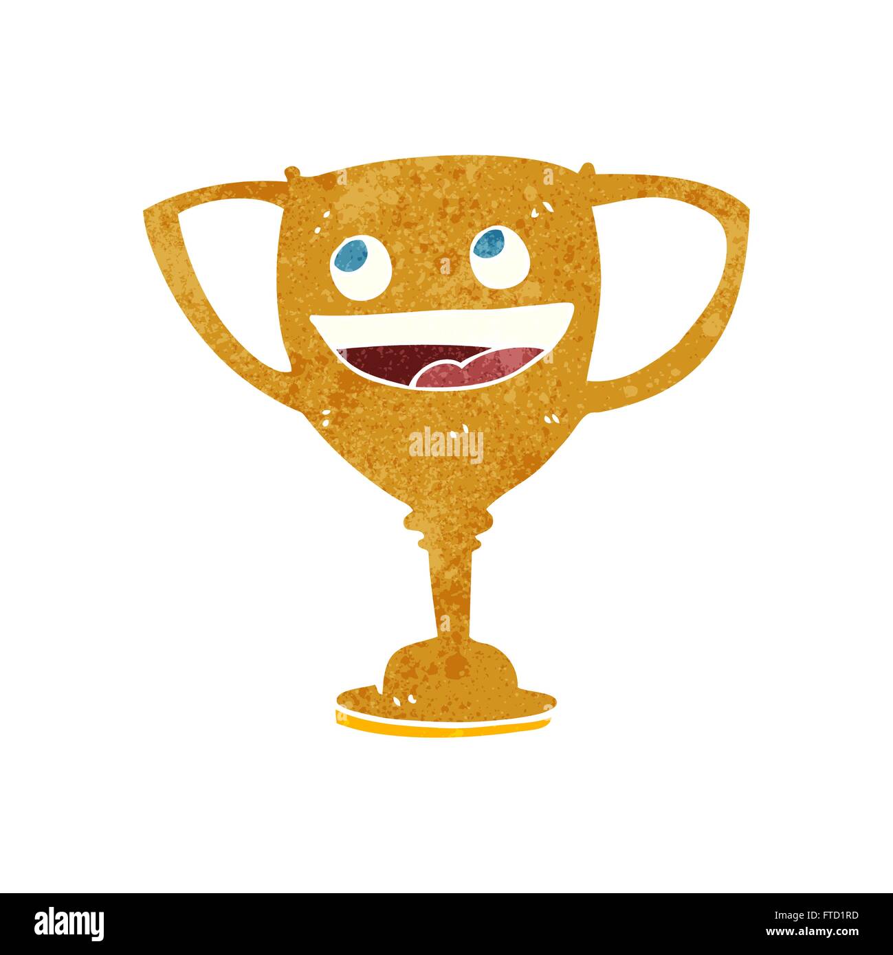 freehand retro cartoon sports trophy Stock Vector Image & Art - Alamy
