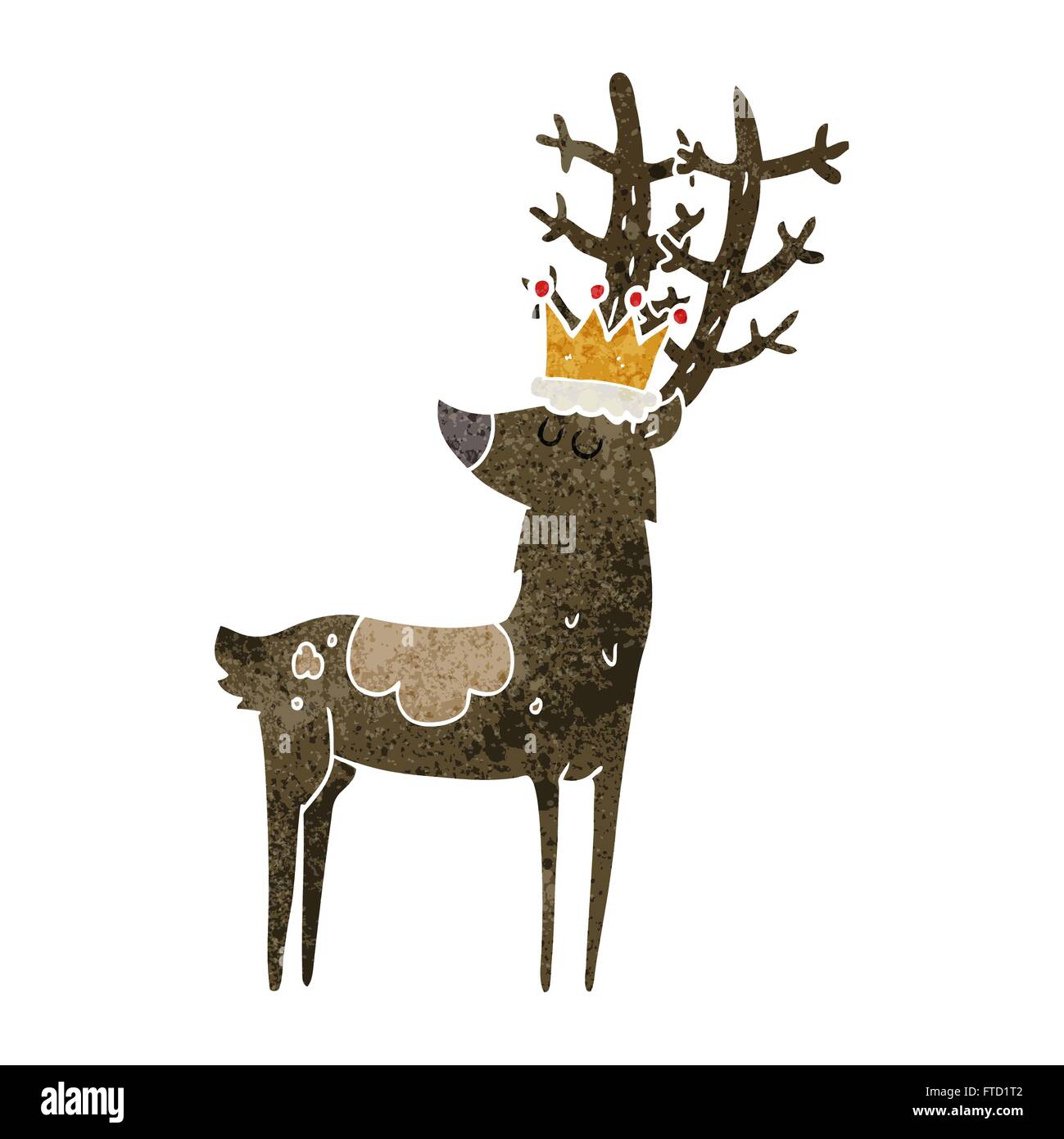 Stag with crown Stock Vector Images - Alamy