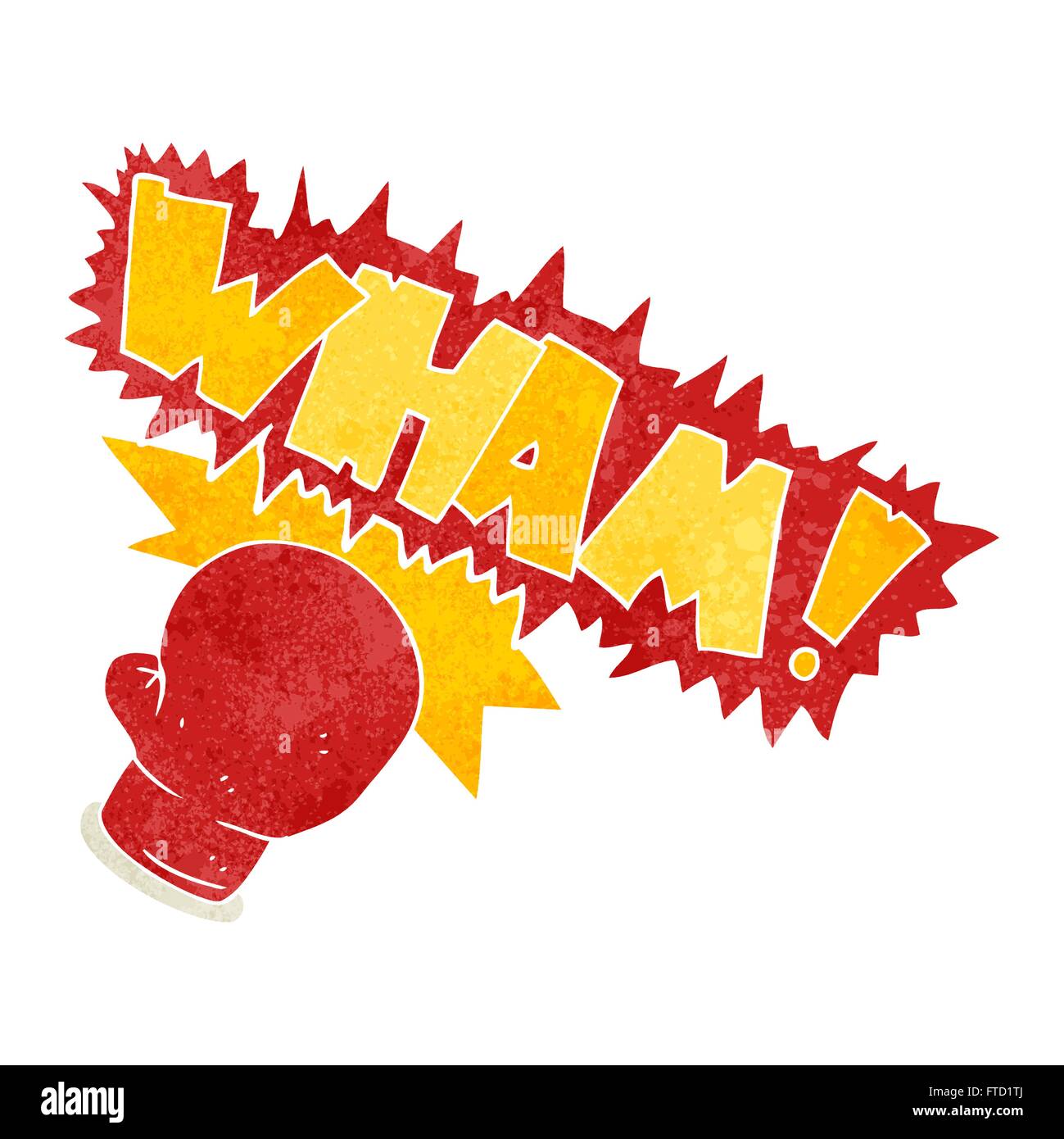 freehand retro cartoon boxing glove punch Stock Vector Image & Art - Alamy