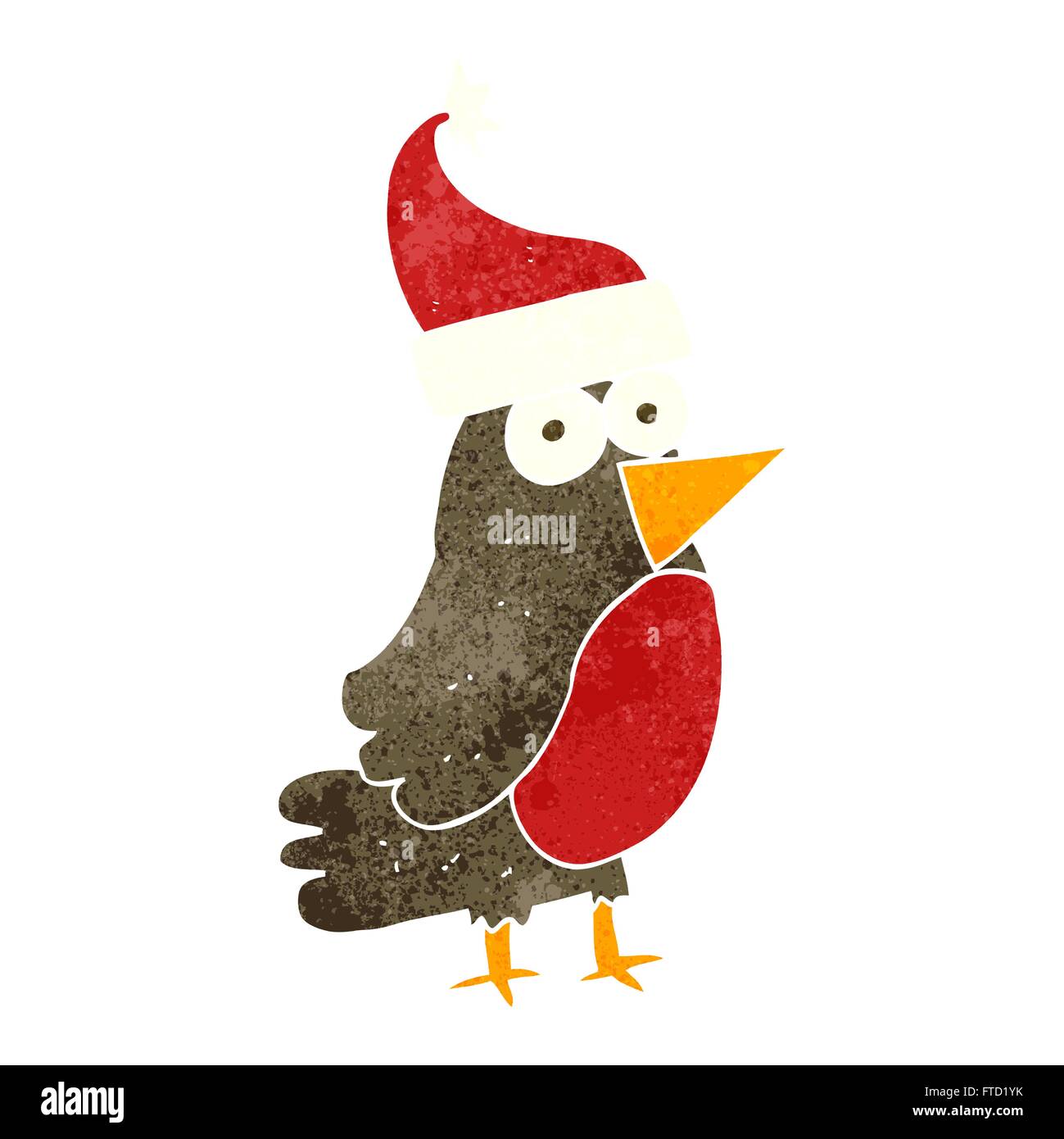 freehand retro cartoon robin Stock Vector Image & Art - Alamy