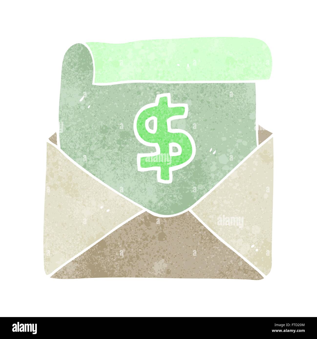 freehand retro cartoon payment letter Stock Vector Image & Art - Alamy