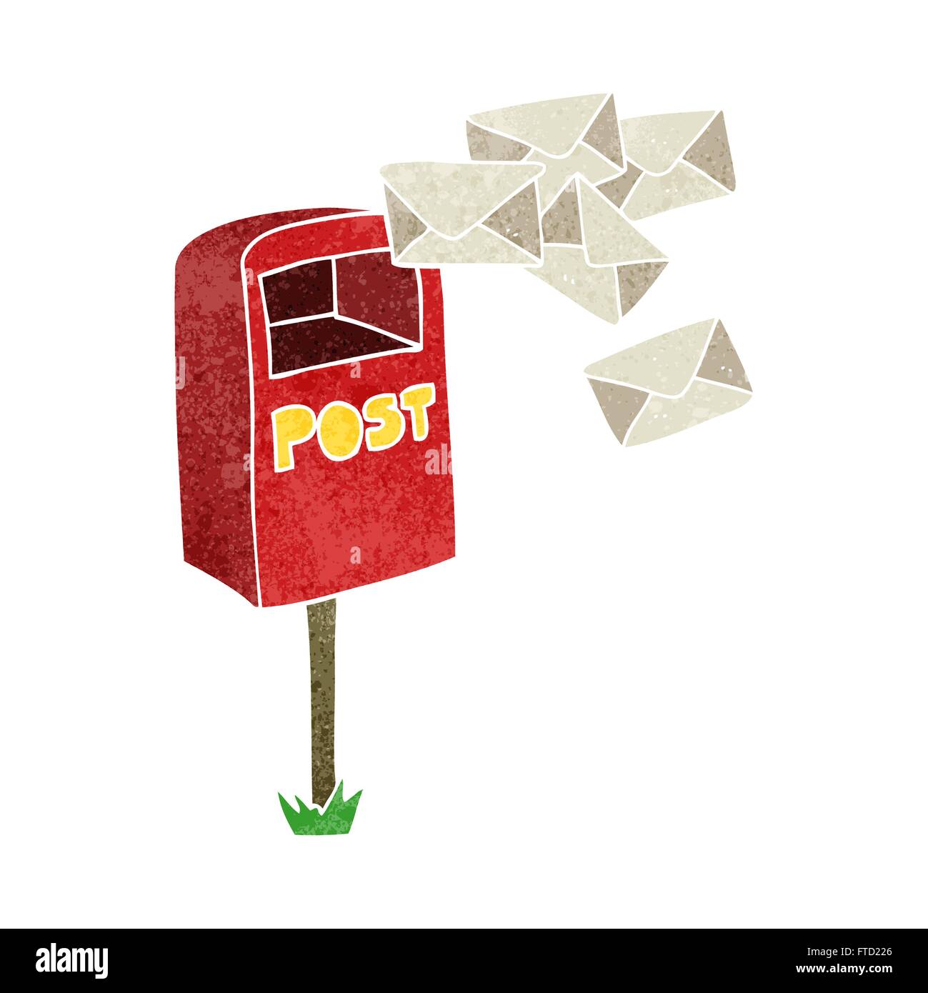 Freehand drawn cartoon post box hi-res stock photography and images - Alamy