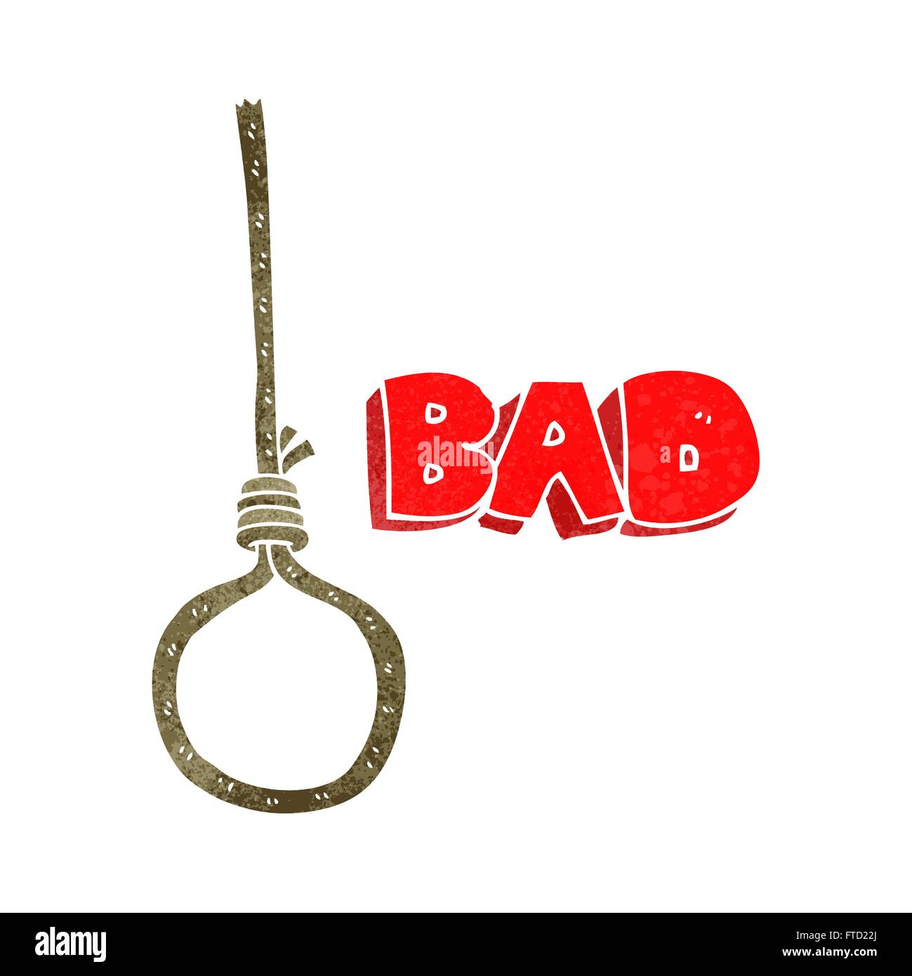 Freehand retro cartoon noose Cut Out Stock Images & Pictures - Alamy