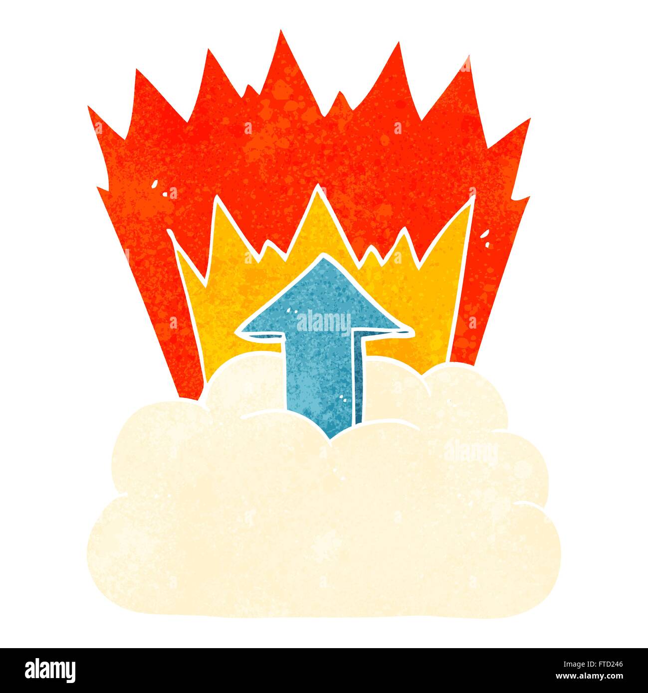 freehand retro cartoon upload to the cloud Stock Vector Image & Art - Alamy