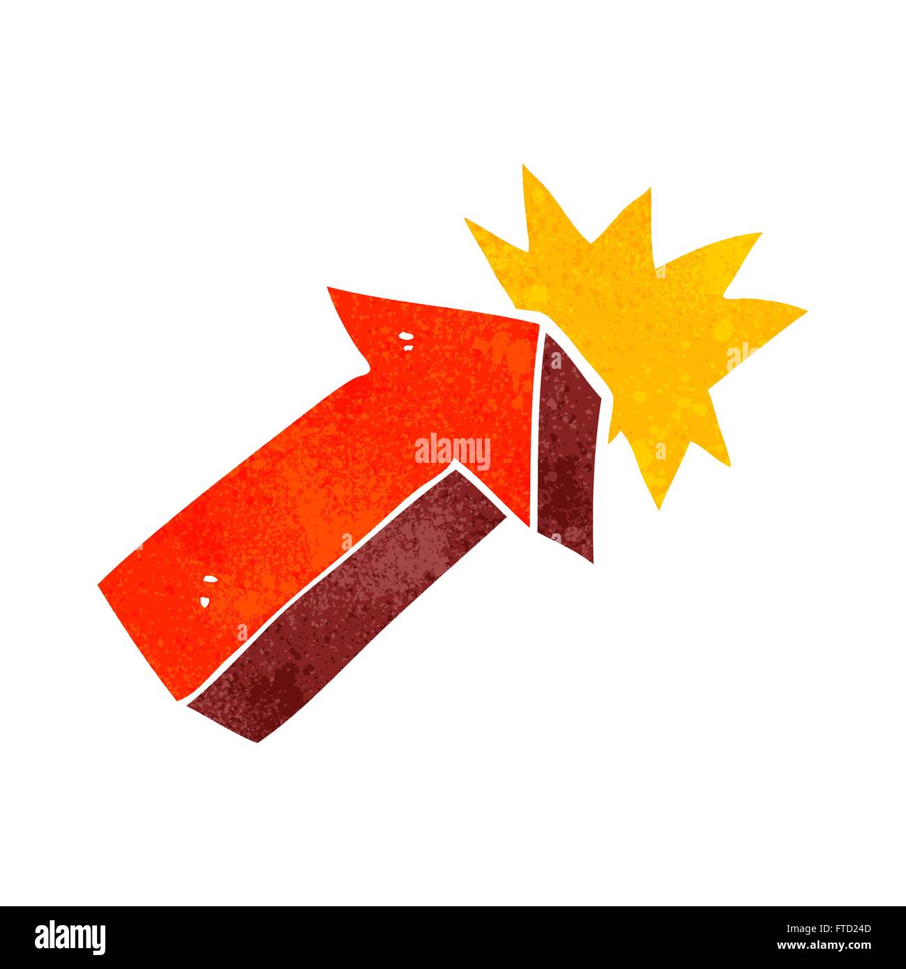 freehand retro cartoon pointing arrow symbol Stock Vector Image & Art ...