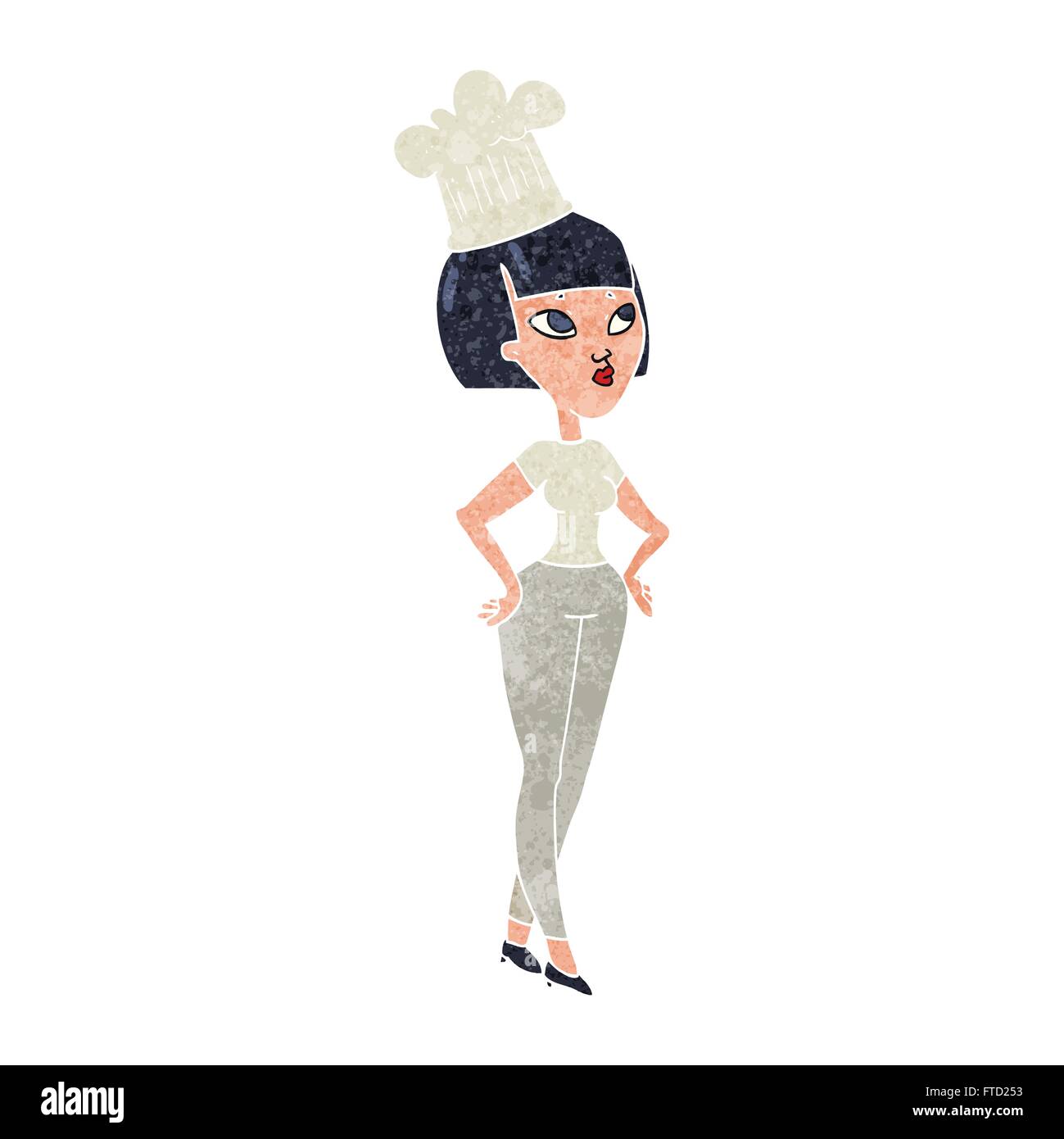 Female baker hand drawn illustration hi-res stock photography and ...