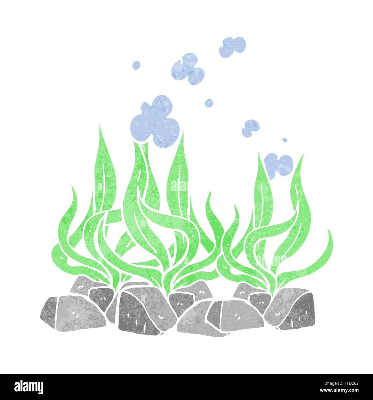 freehand retro cartoon seaweed Stock Vector Image & Art - Alamy