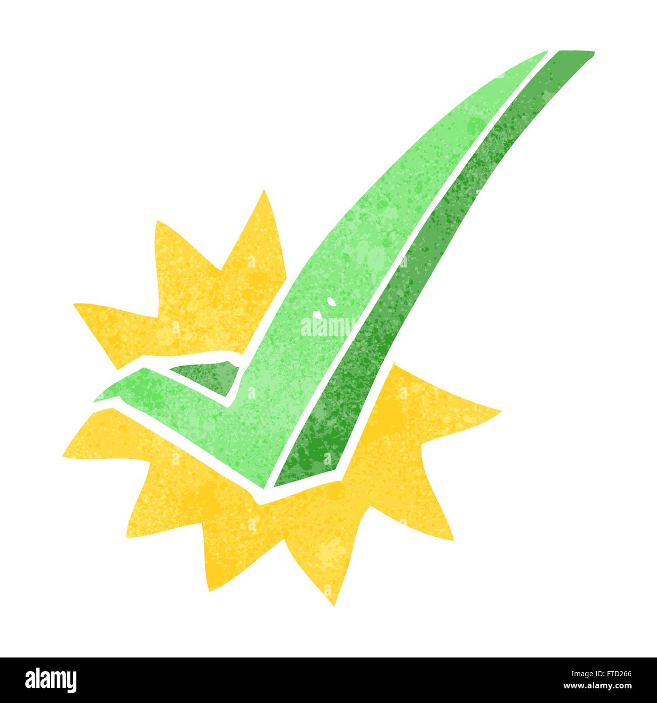 freehand retro cartoon tick symbol Stock Vector Image & Art - Alamy