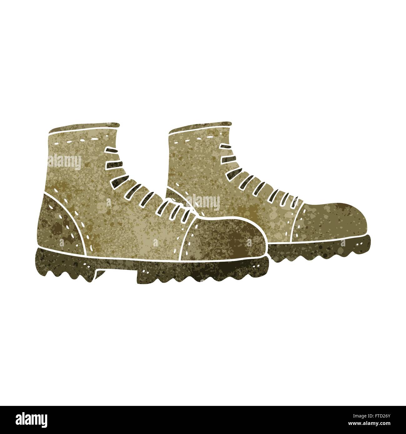 freehand retro cartoon walking boots Stock Vector Image & Art - Alamy