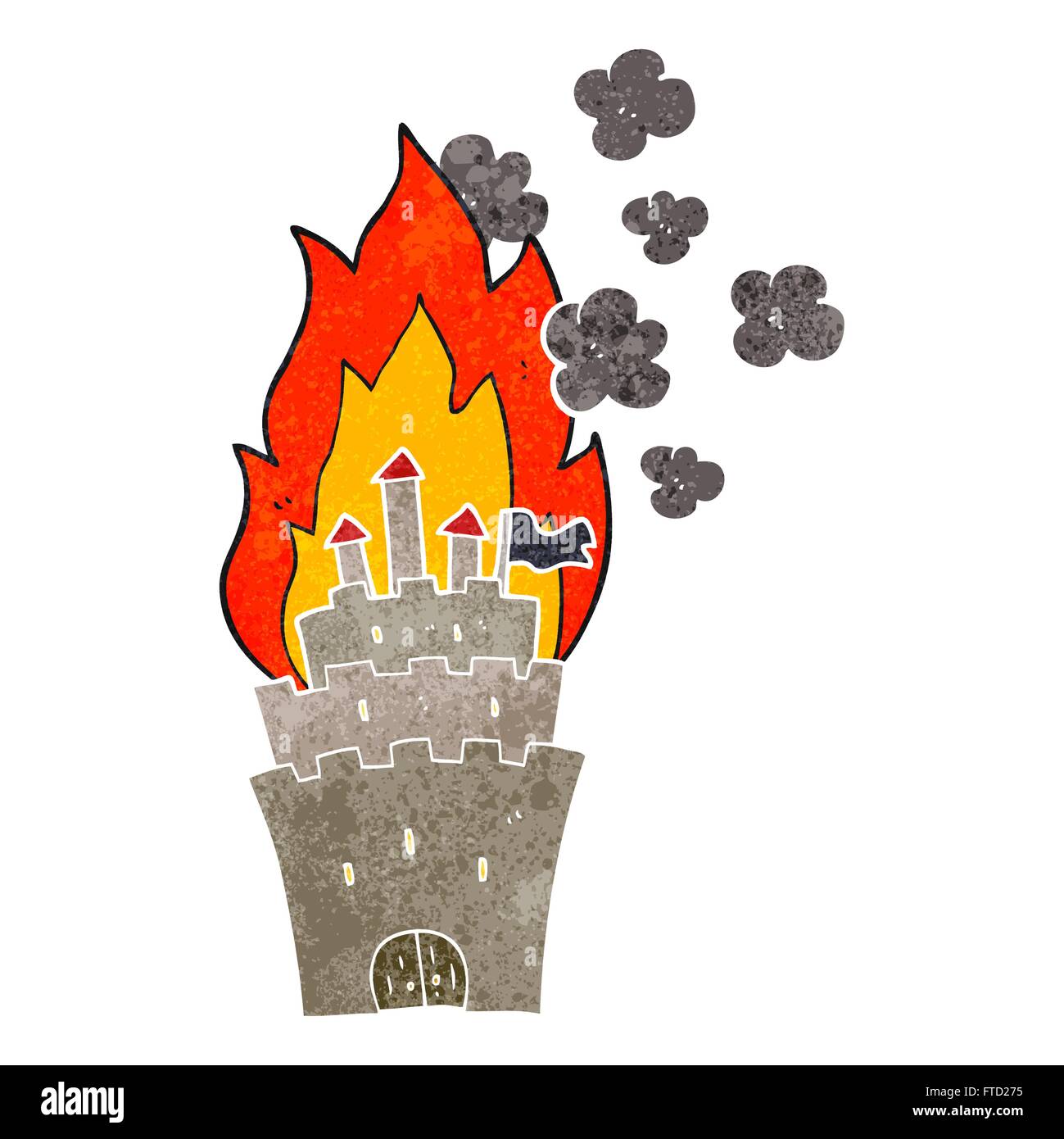 Burning of the castle Cut Out Stock Images & Pictures - Alamy