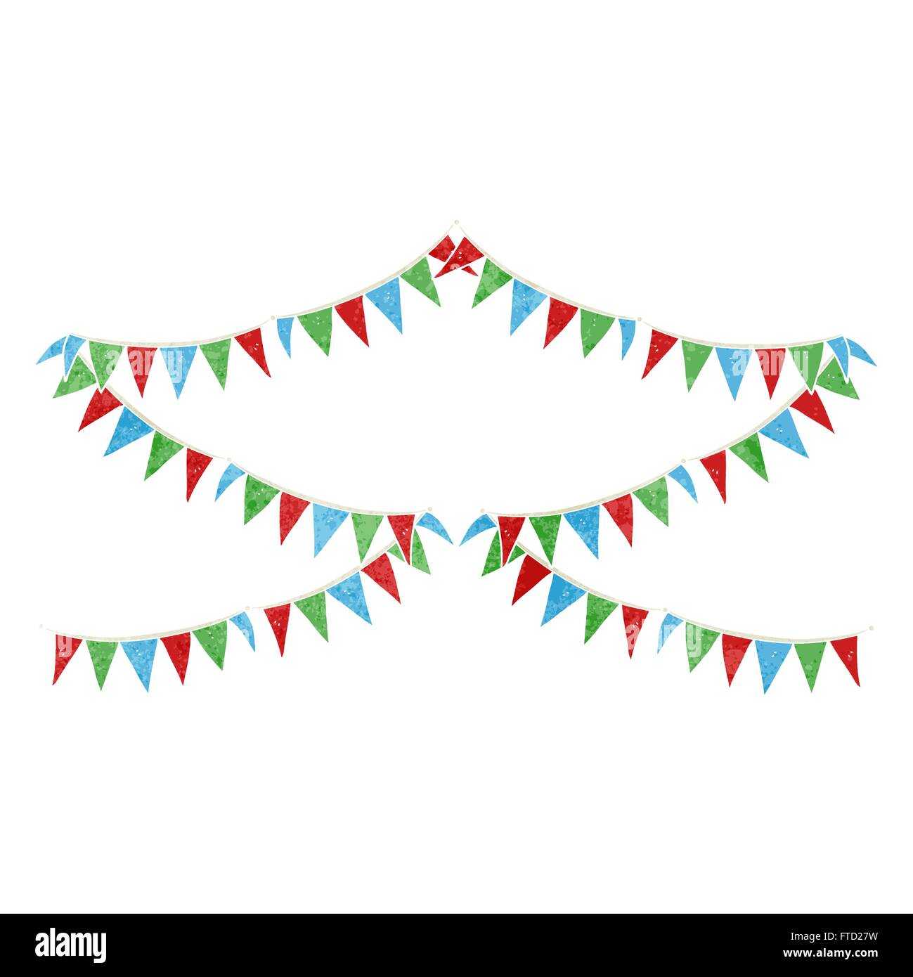 freehand retro cartoon bunting flags Stock Vector Image & Art - Alamy