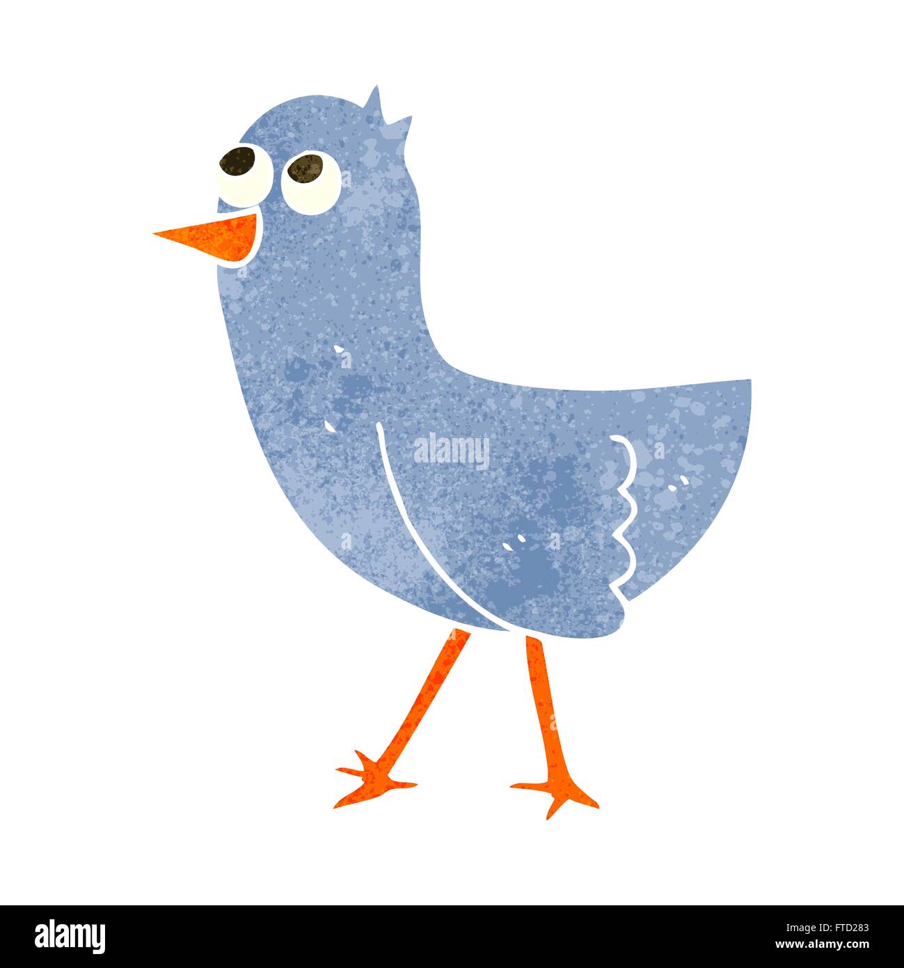 freehand retro cartoon bird Stock Vector Image & Art - Alamy