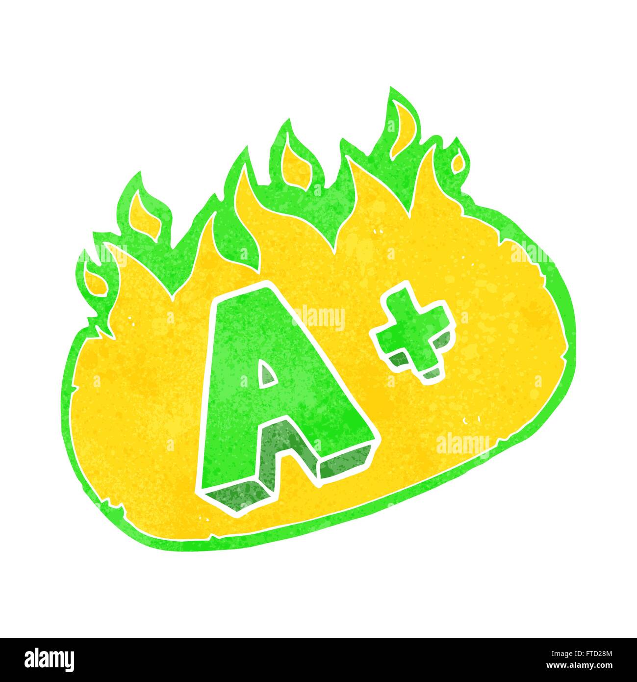 freehand retro cartoon A grade symbol Stock Vector Image & Art - Alamy