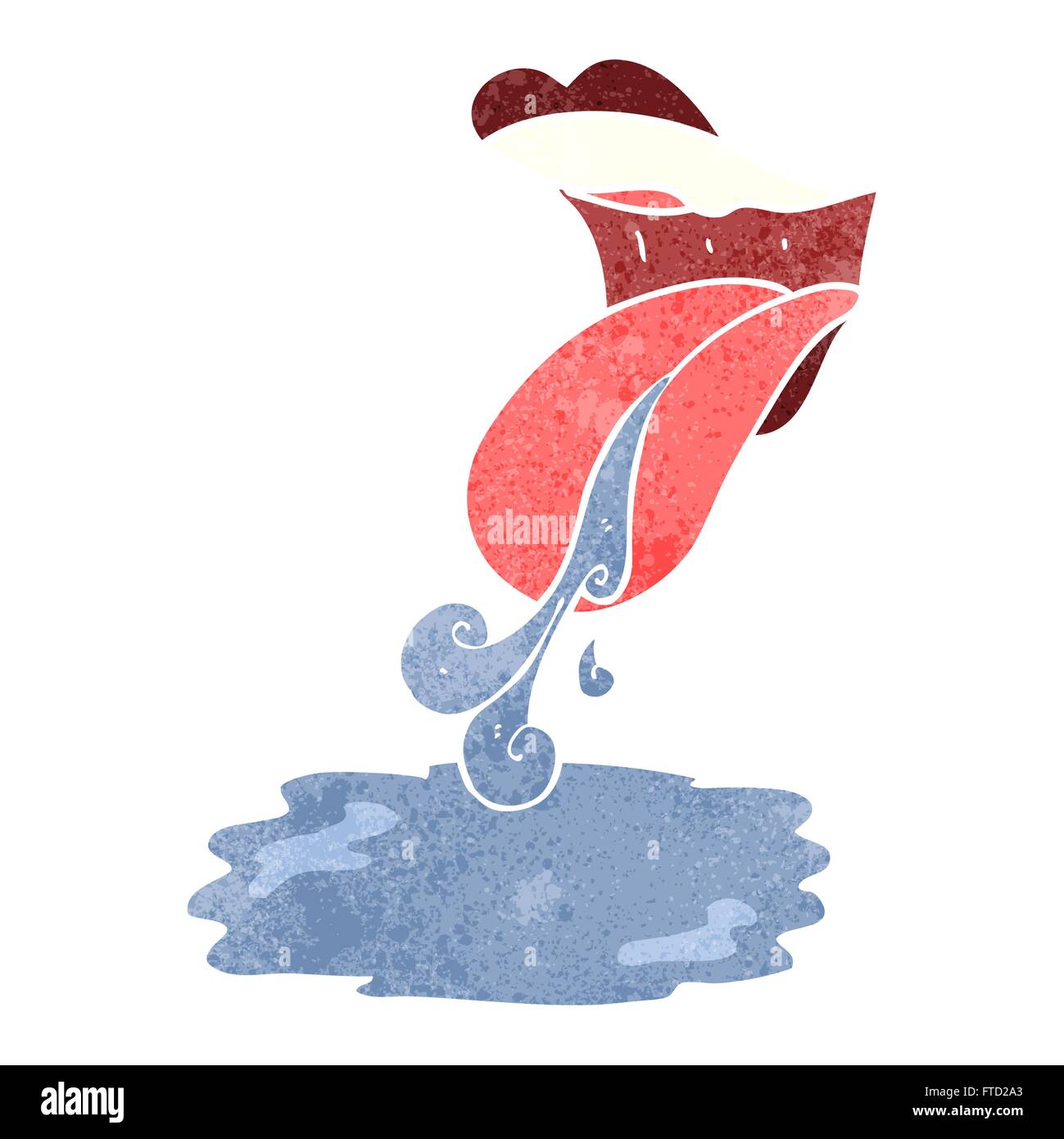 freehand retro cartoon mouth drooling Stock Vector Image & Art - Alamy