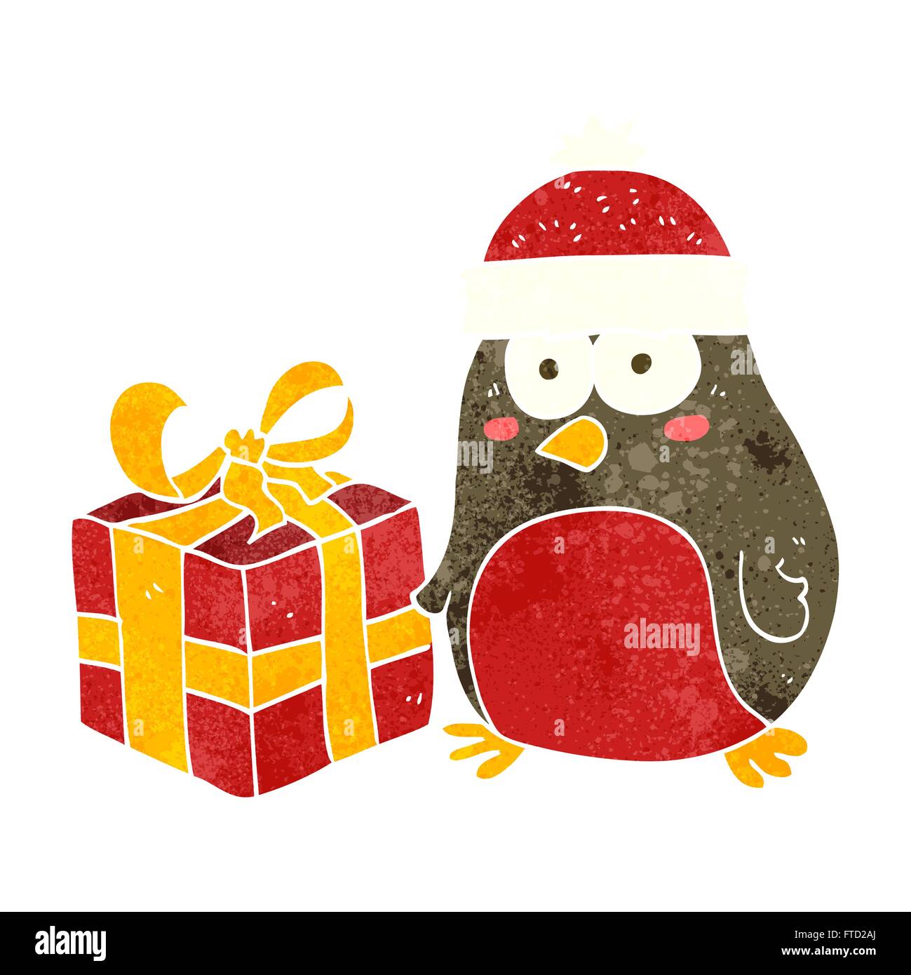 Freehand retro cartoon christmas Cut Out Stock Images & Pictures - Alamy