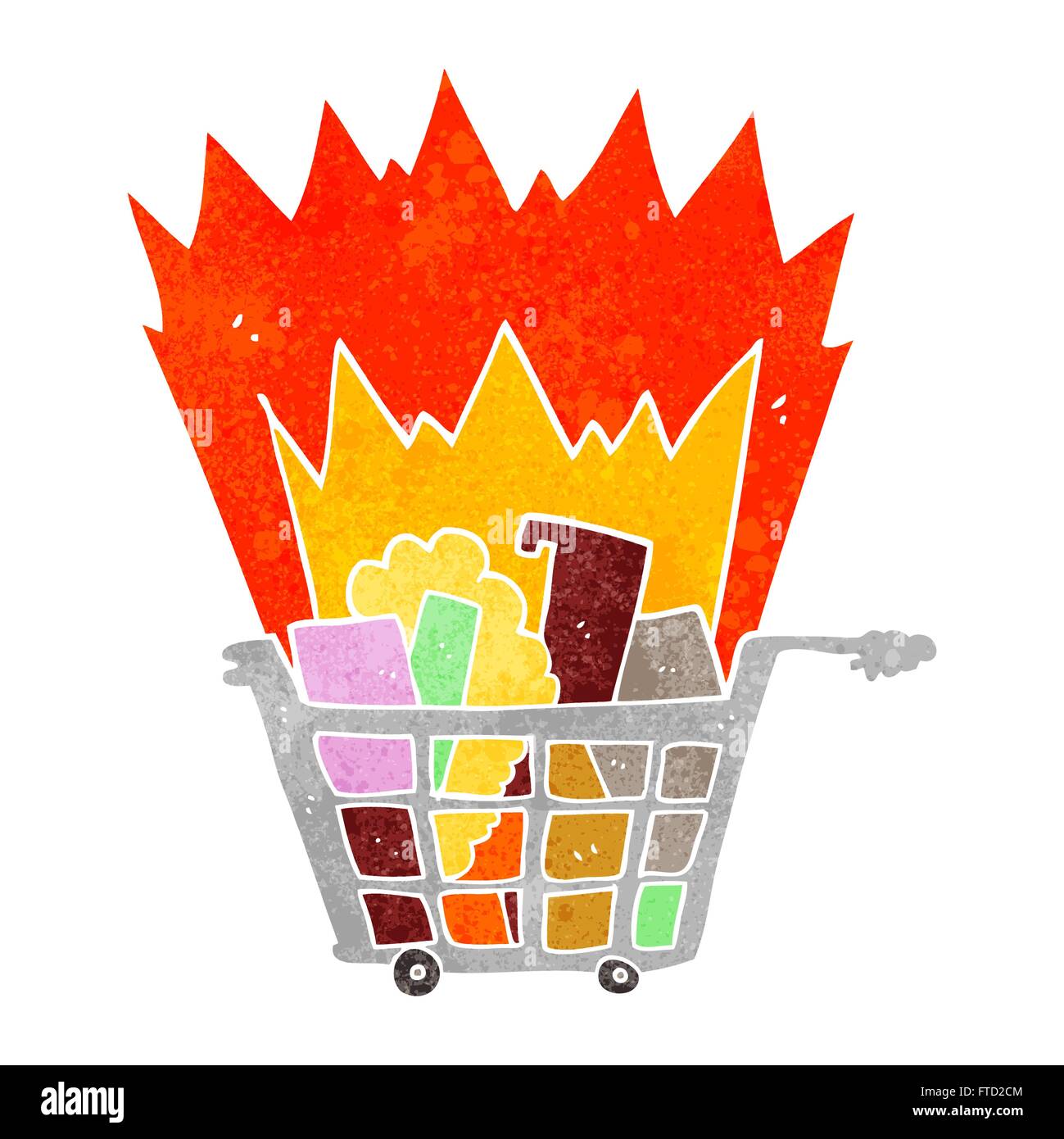Freehand drawn cartoon shopping trolley hi-res stock photography and ...