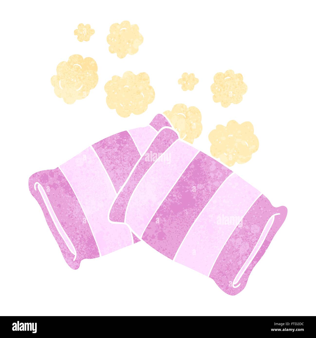freehand retro cartoon pillow Stock Vector Image & Art - Alamy