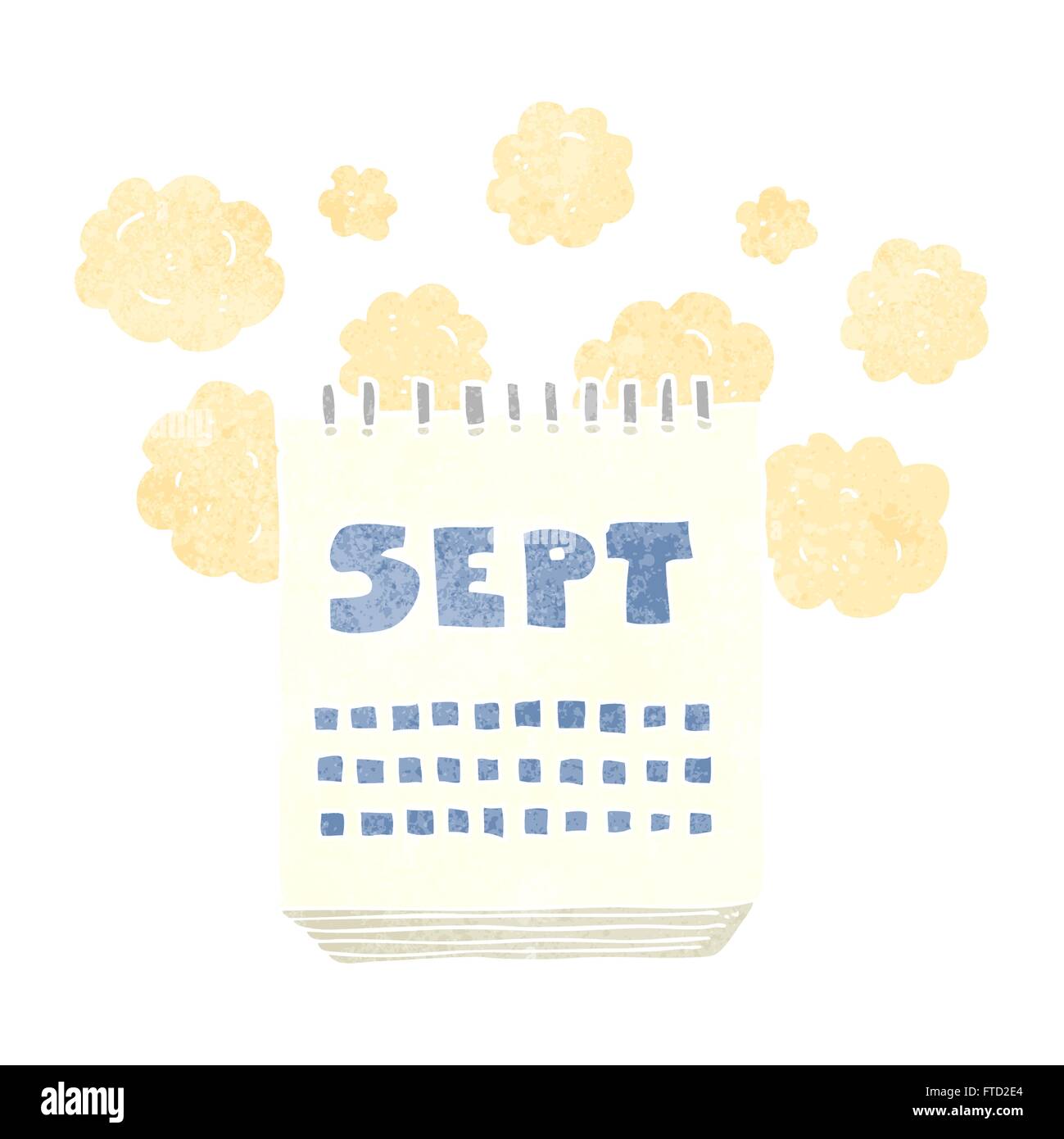Freehand drawn cartoon calendar showing Cut Out Stock Images & Pictures ...
