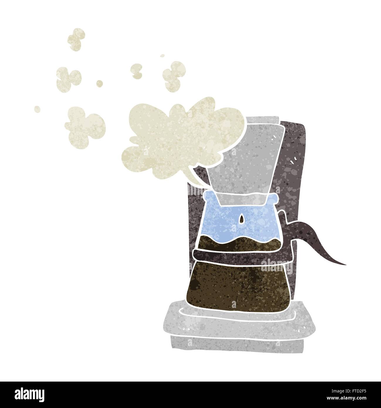 freehand retro cartoon drip filter coffee maker Stock Vector Image ...