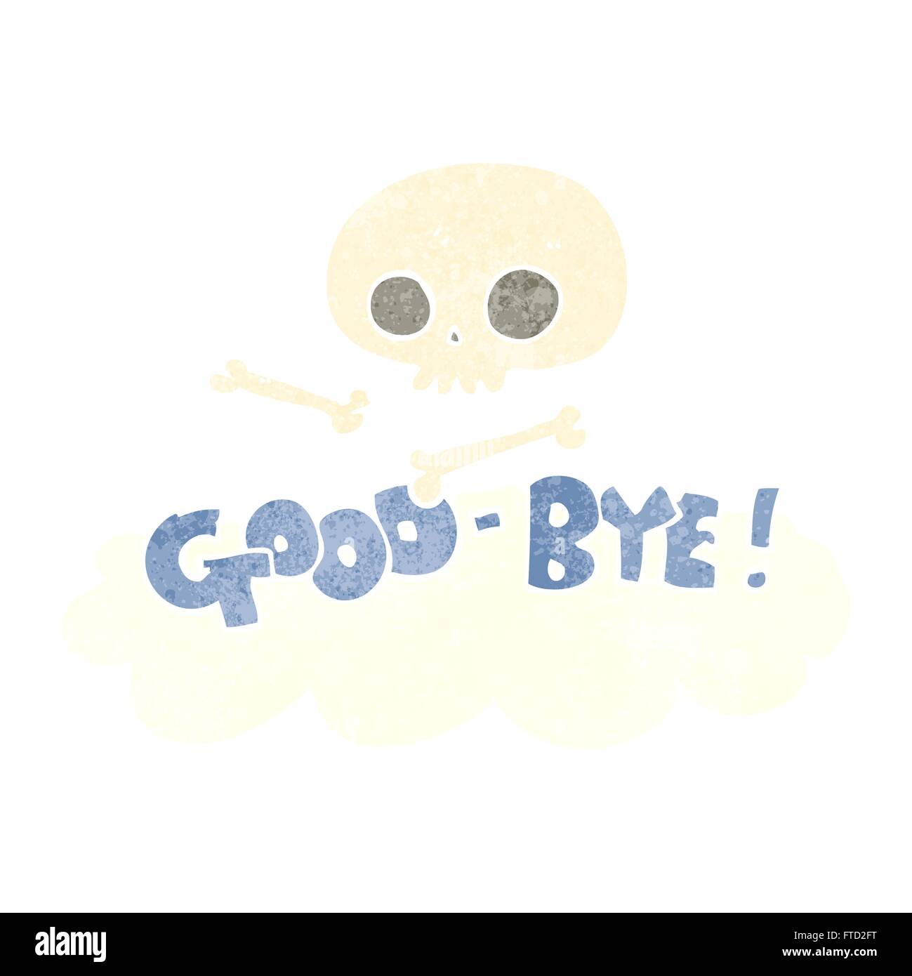 freehand retro cartoon good-bye symbol Stock Vector Image & Art - Alamy