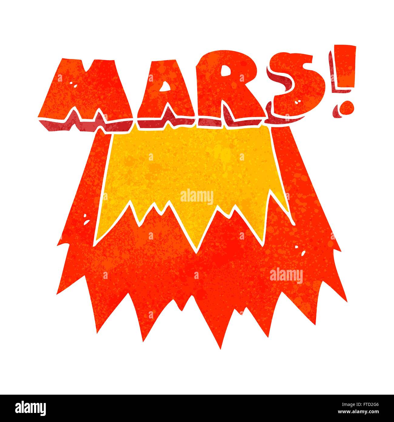 freehand retro cartoon Mars text symbol Stock Vector Image & Art - Alamy