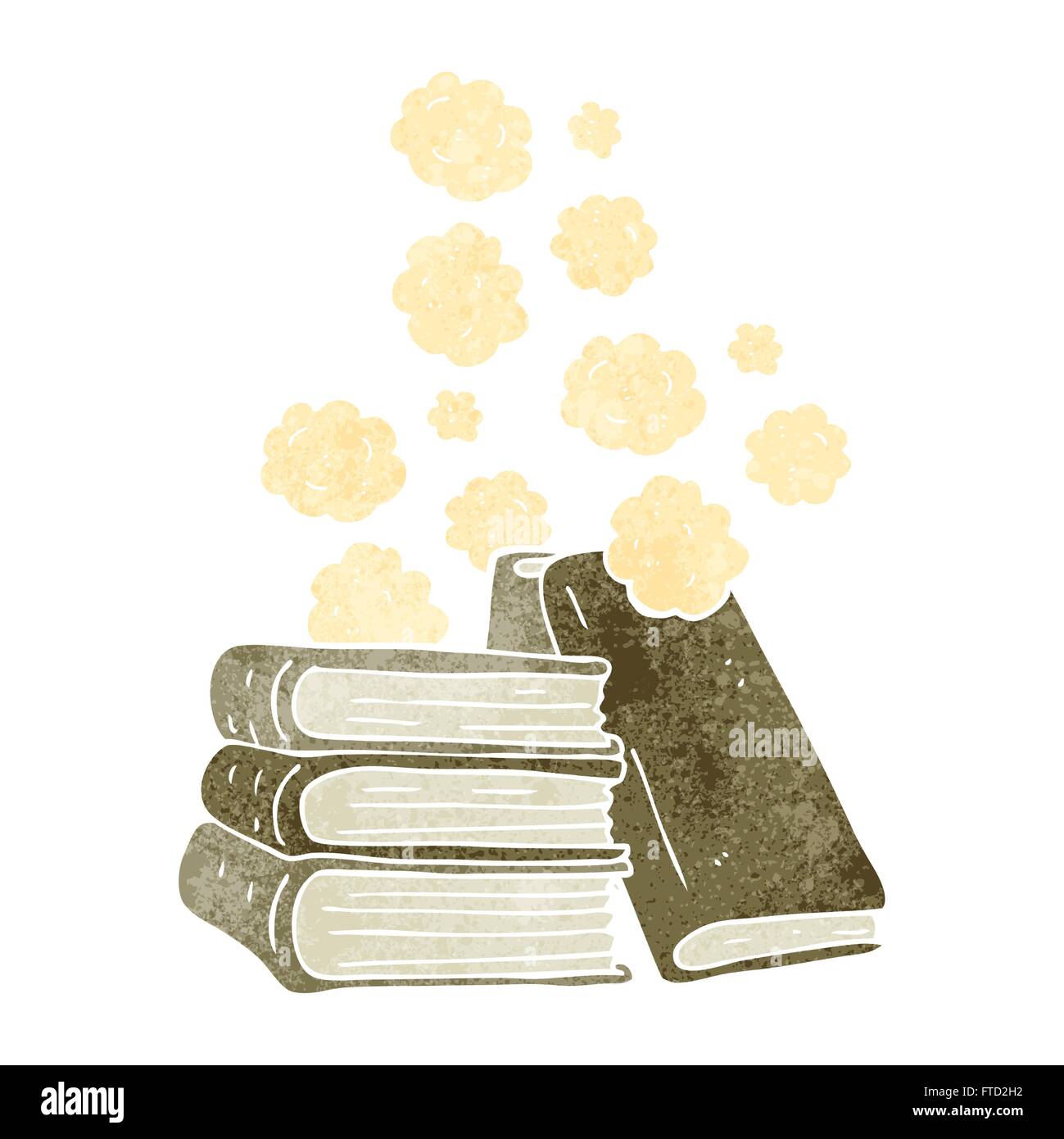 freehand retro cartoon stack of books Stock Vector Image & Art - Alamy