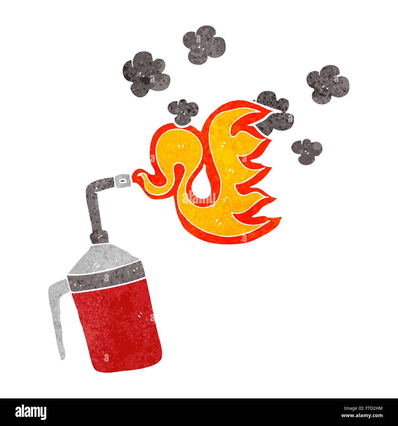 freehand retro cartoon blow torch Stock Vector Image & Art - Alamy
