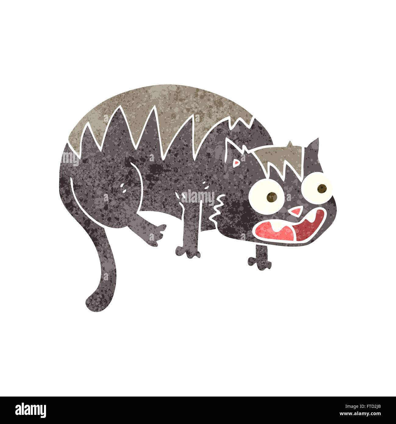 freehand retro cartoon cat Stock Vector Image & Art - Alamy