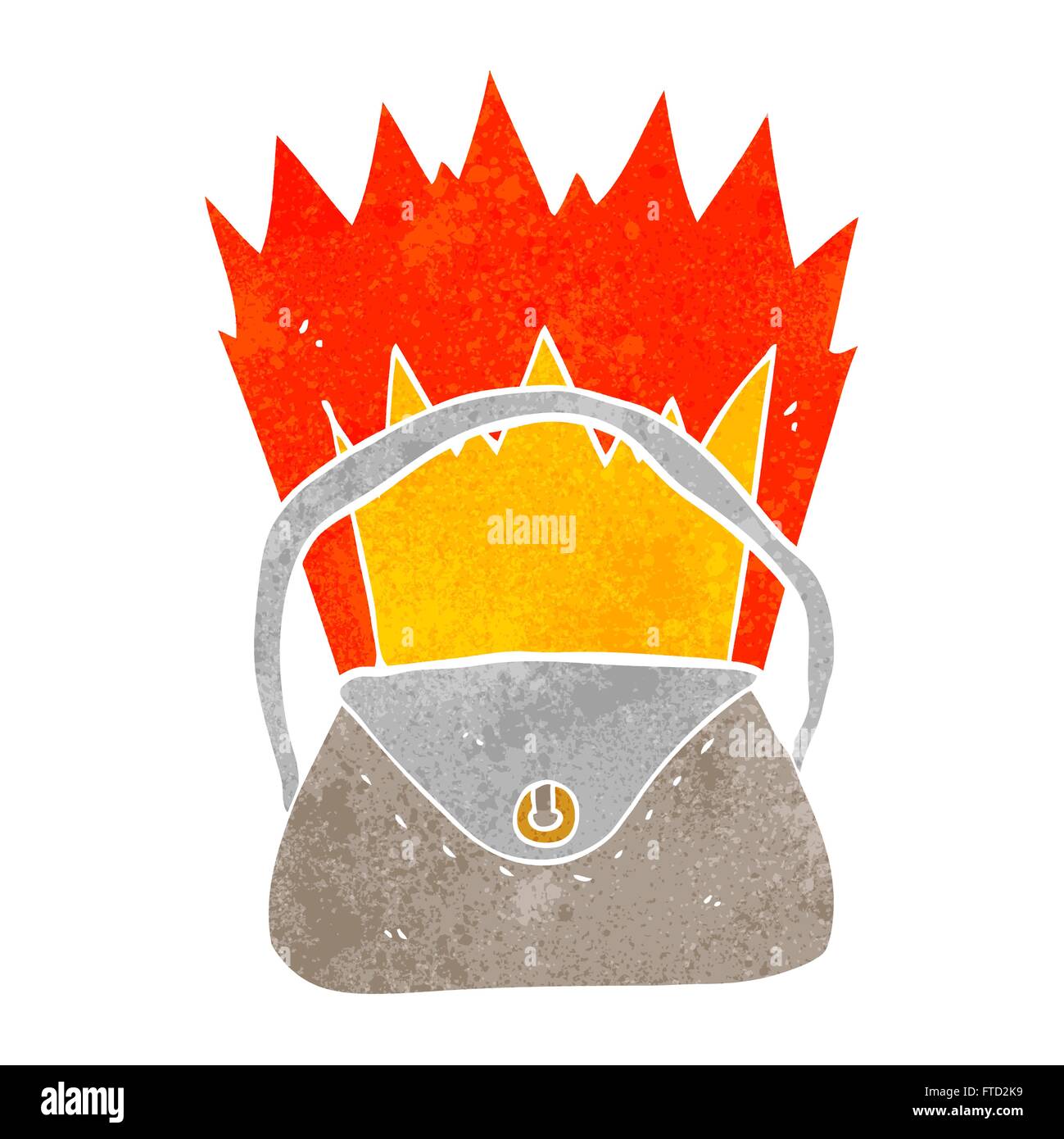 freehand retro cartoon purse Stock Vector Image & Art - Alamy