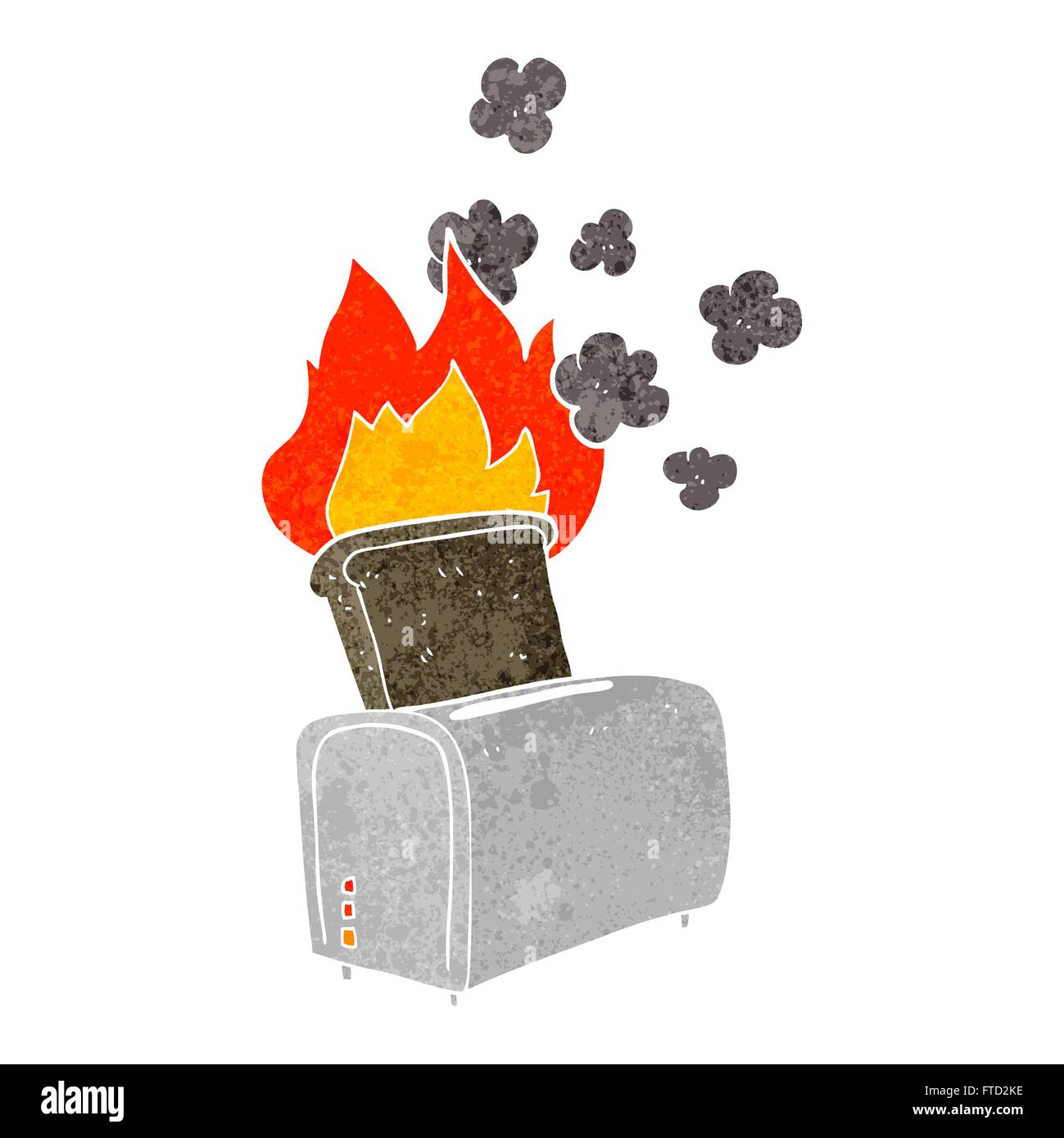 freehand retro cartoon burnt toast Stock Vector Image & Art - Alamy