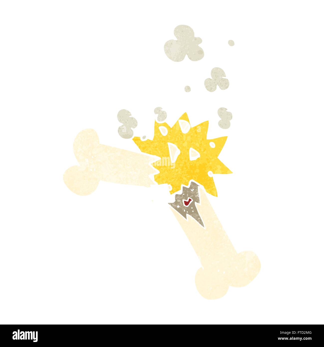 freehand retro cartoon broken bone Stock Vector Image & Art - Alamy