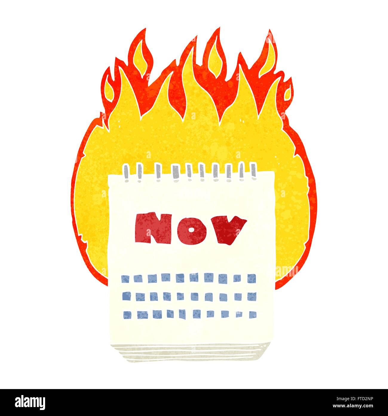 Freehand drawn cartoon calendar showing Cut Out Stock Images & Pictures ...