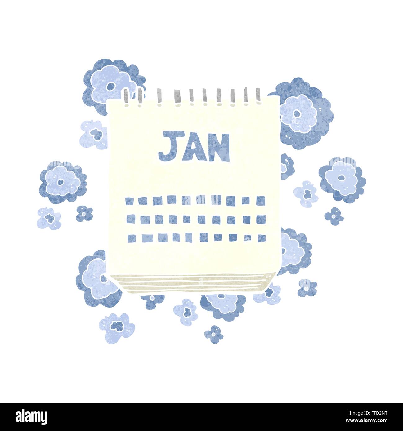 Freehand drawn cartoon calendar showing Cut Out Stock Images & Pictures ...