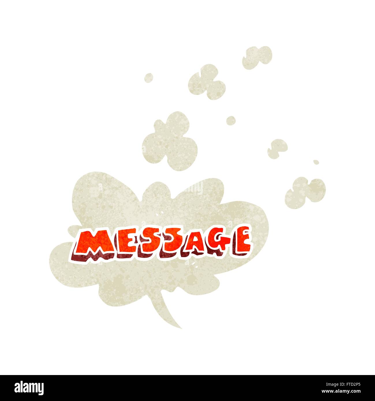 freehand retro cartoon message text Stock Vector Image & Art - Alamy